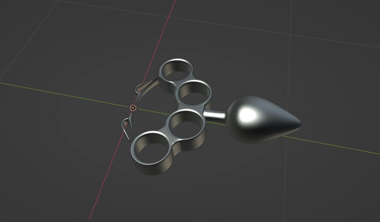 Low Poly Brass Knuckle Plug - 3D Model by TriDsign