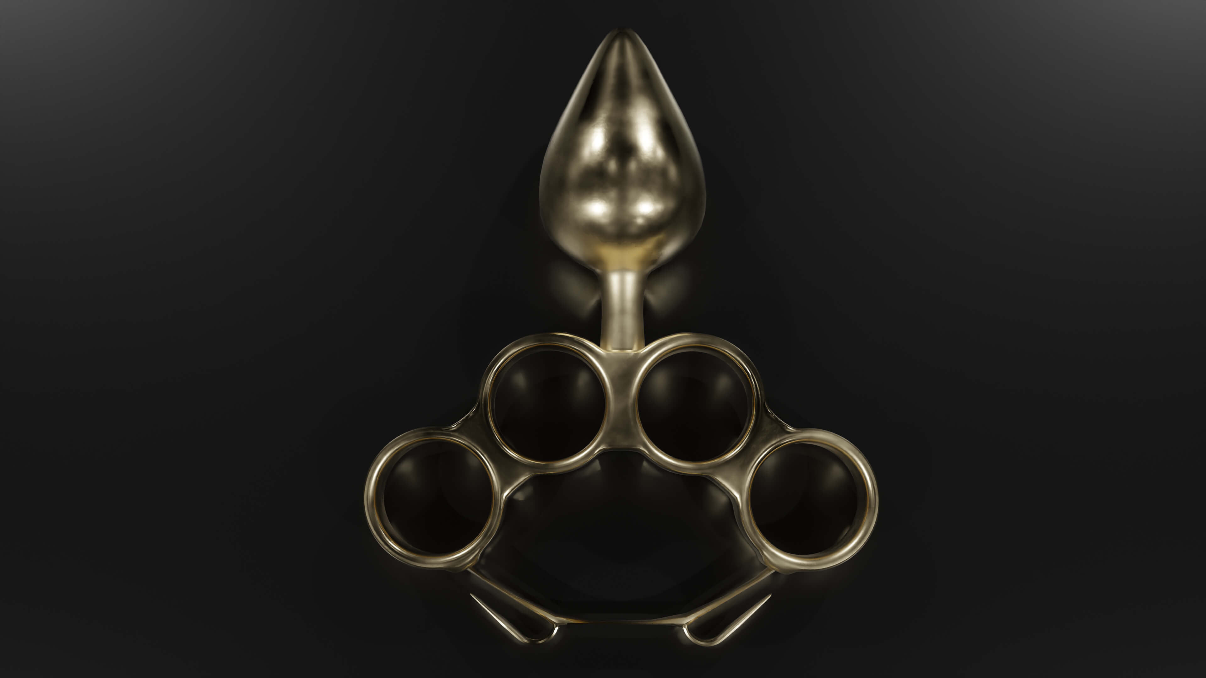 Low Poly Brass Knuckle Plug - 3D Model by TriDsign