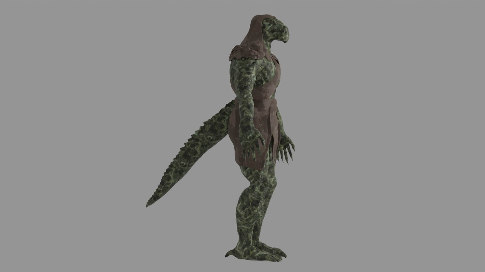 Male Lizardfolk Rigged - 3D Model by TriDsign