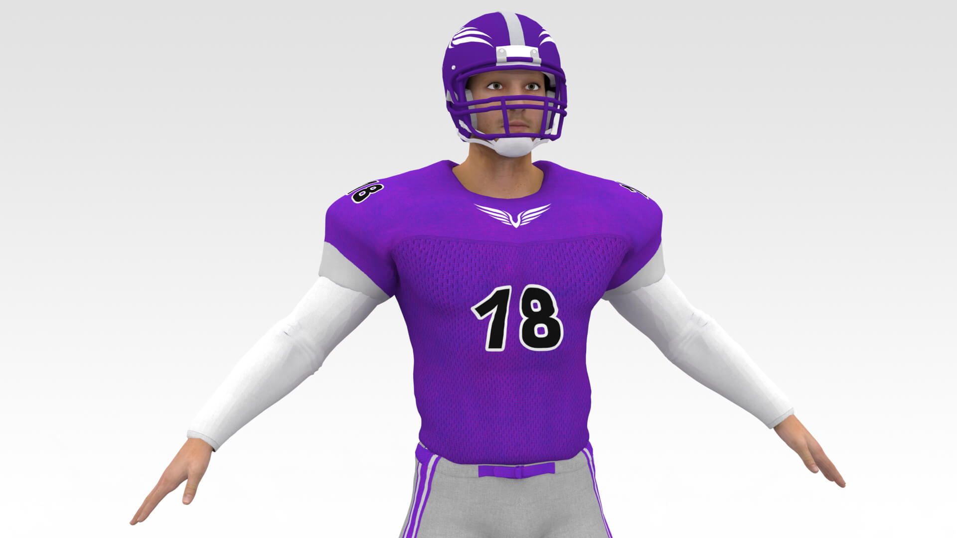 American Football Player - 3D Model by Trish