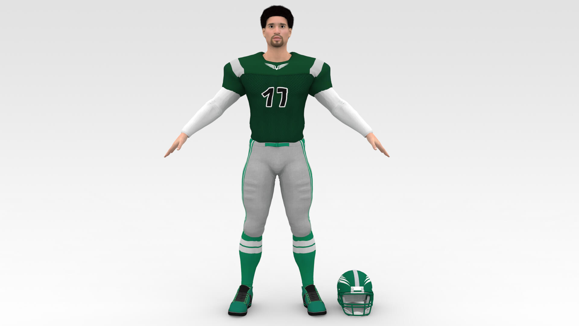 American Football Player - 3D Model by Trish