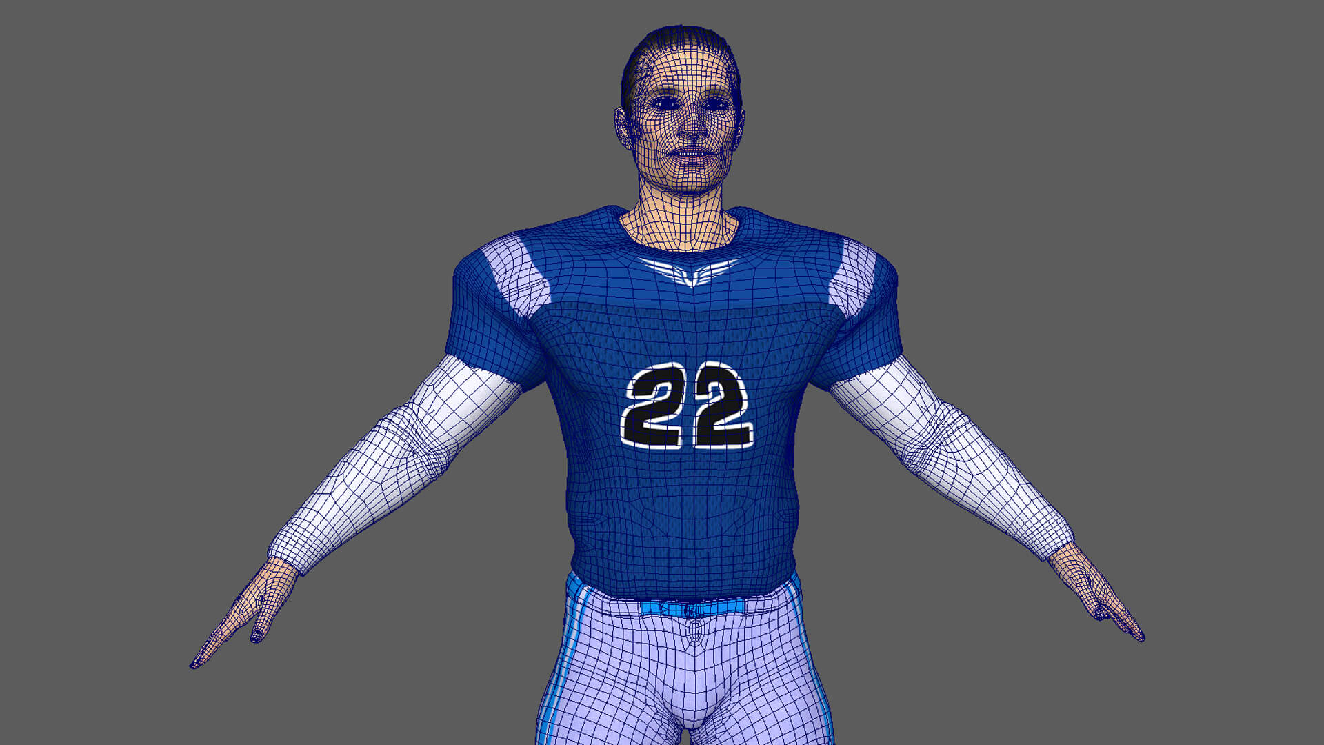 American Football Player - 3D Model by Trish