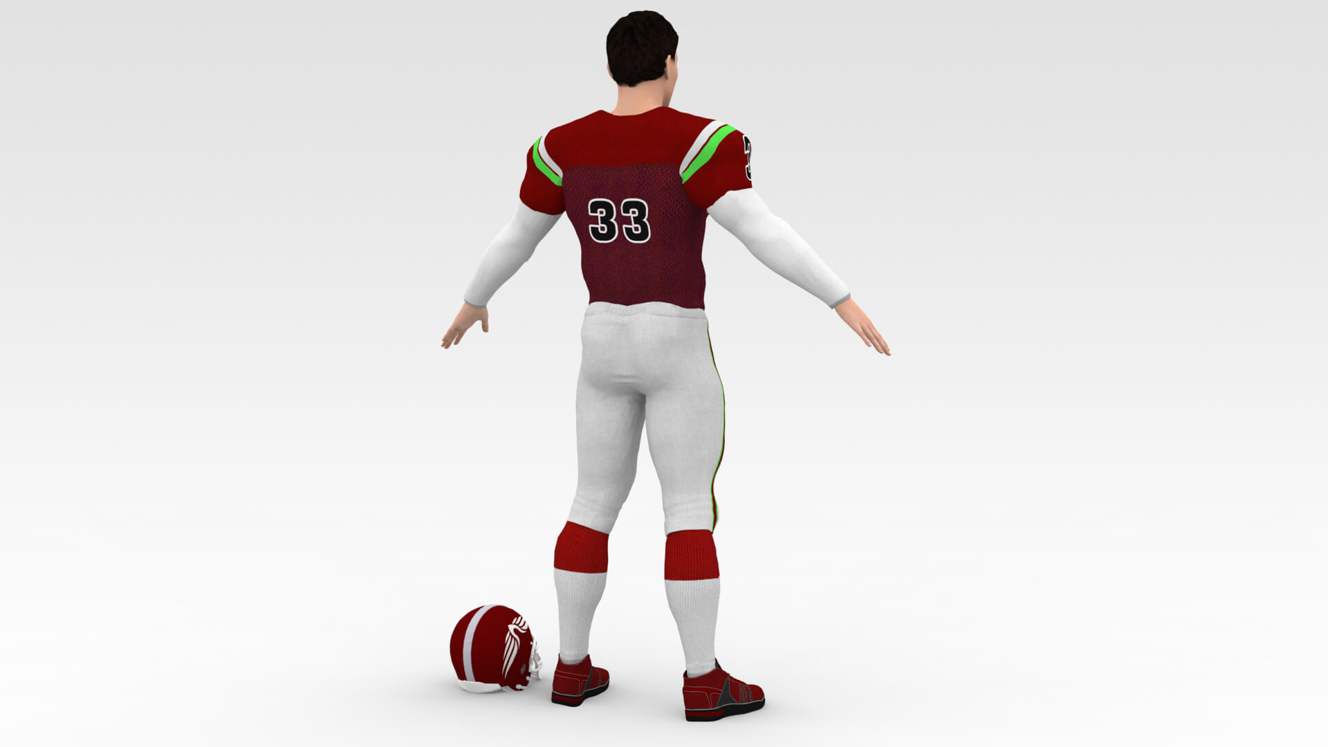 American Football Player - 3D Model by Trish