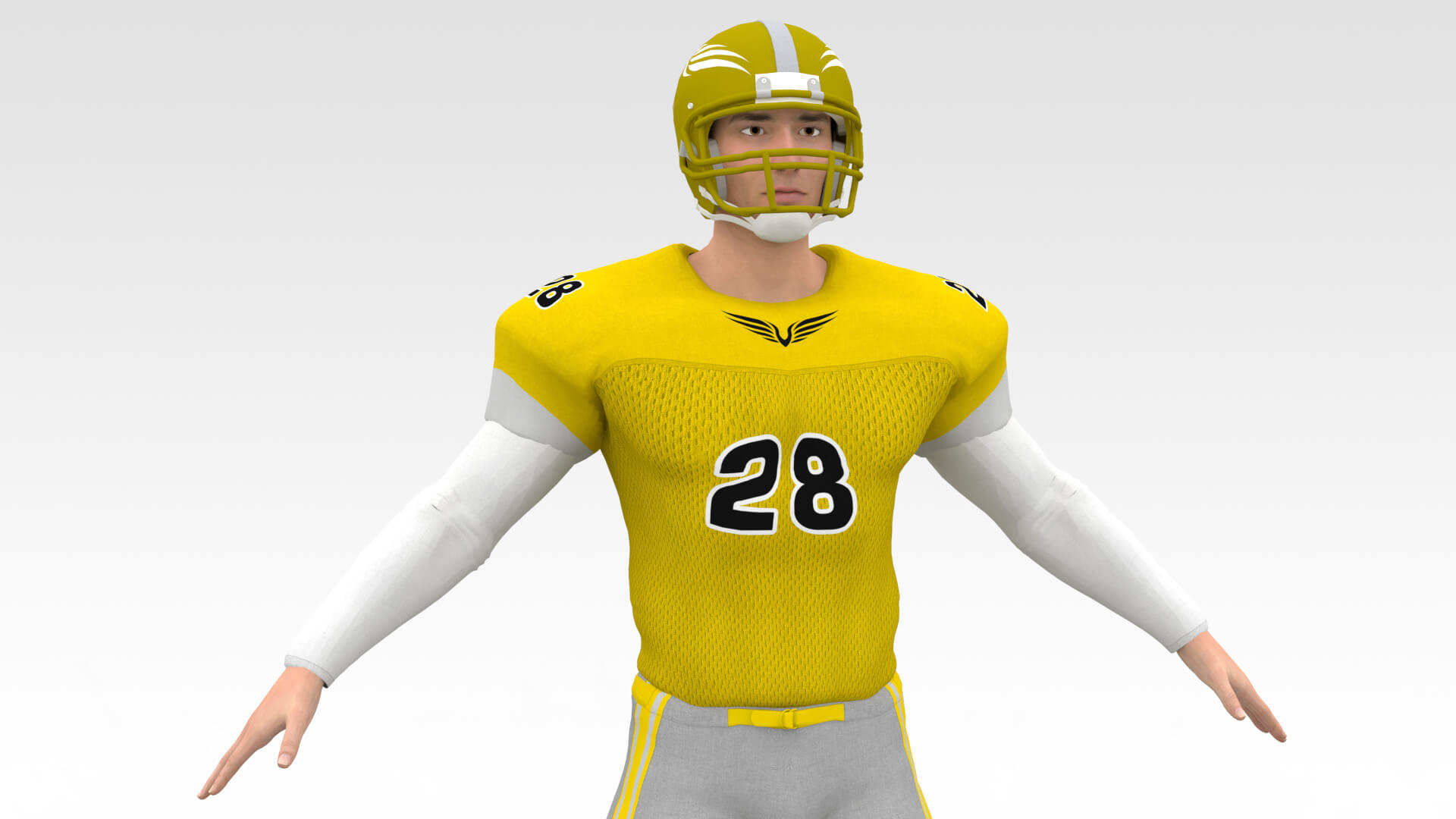 American Football Player - 3D Model by Trish