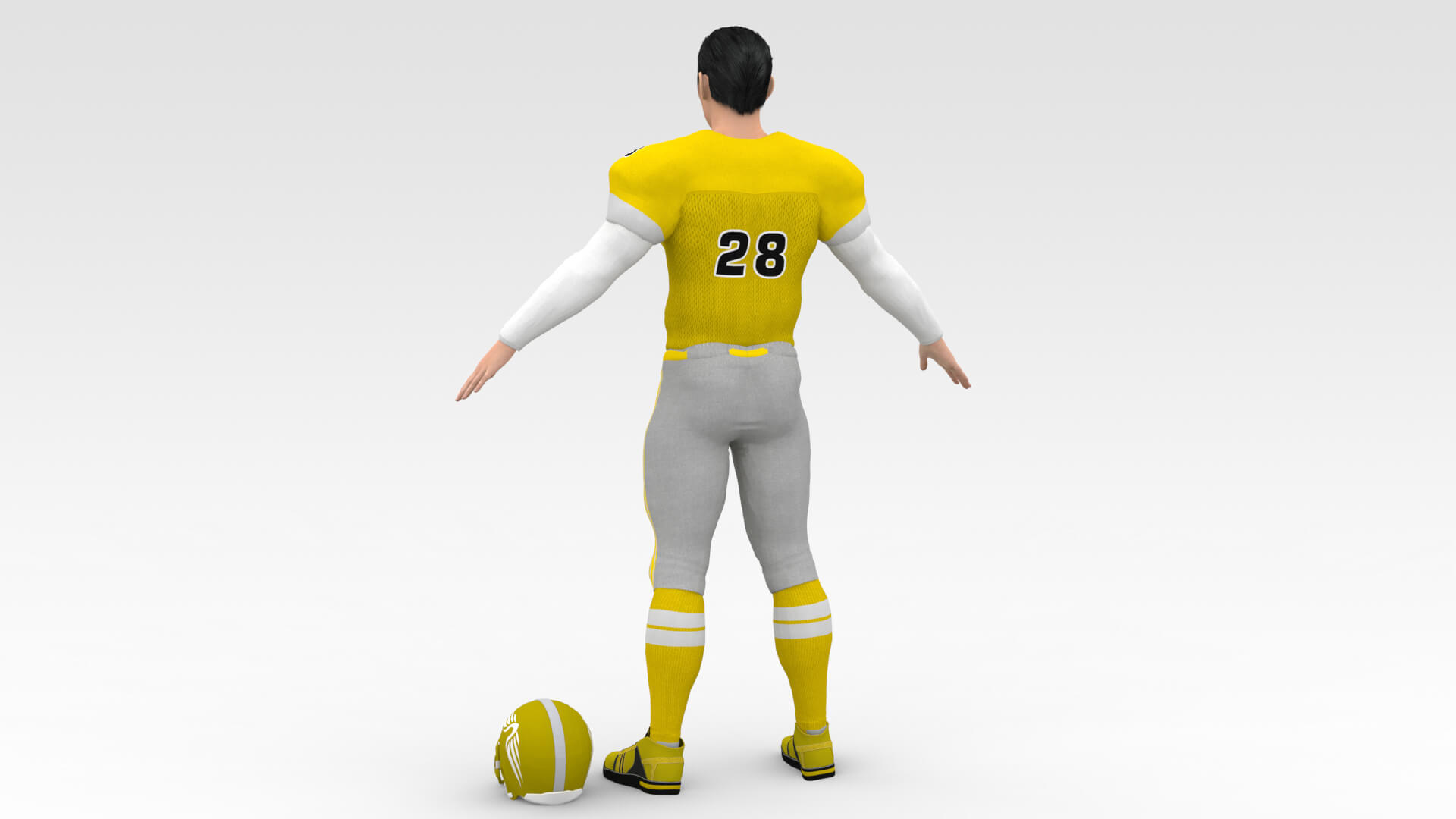 American Football Player - 3D Model by Trish