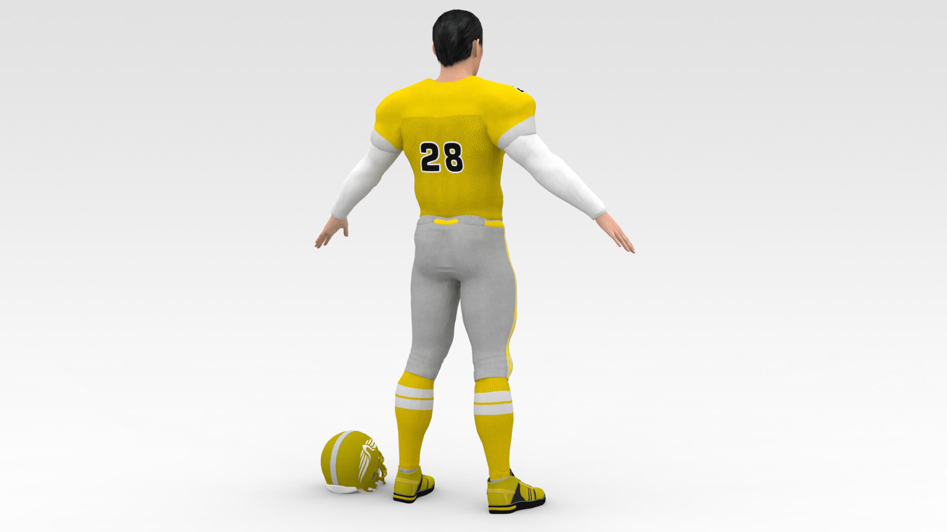 American Football Player - 3D Model by Trish