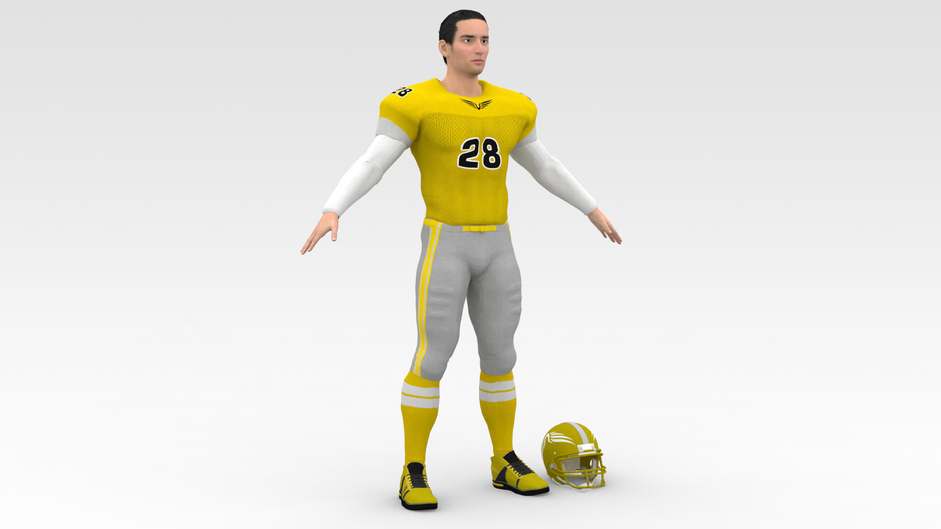 American Football Player - 3D Model by Trish