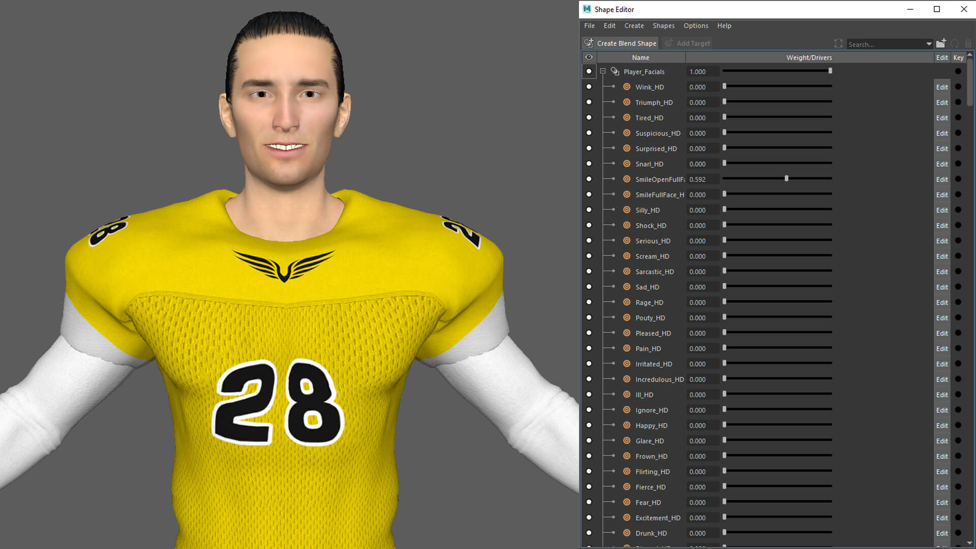American Football Player - 3D Model by Trish