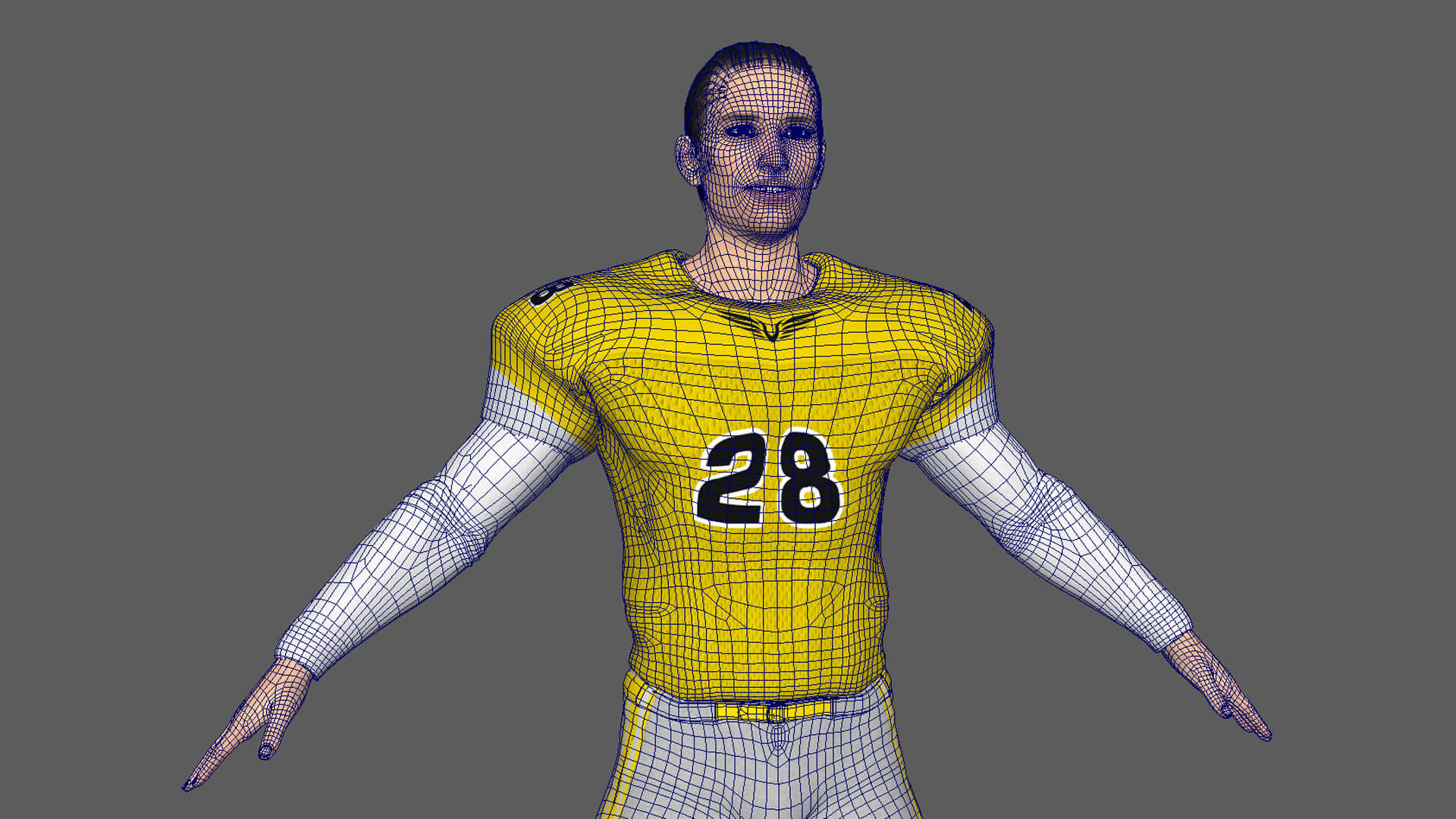 American Football Player - 3D Model by Trish