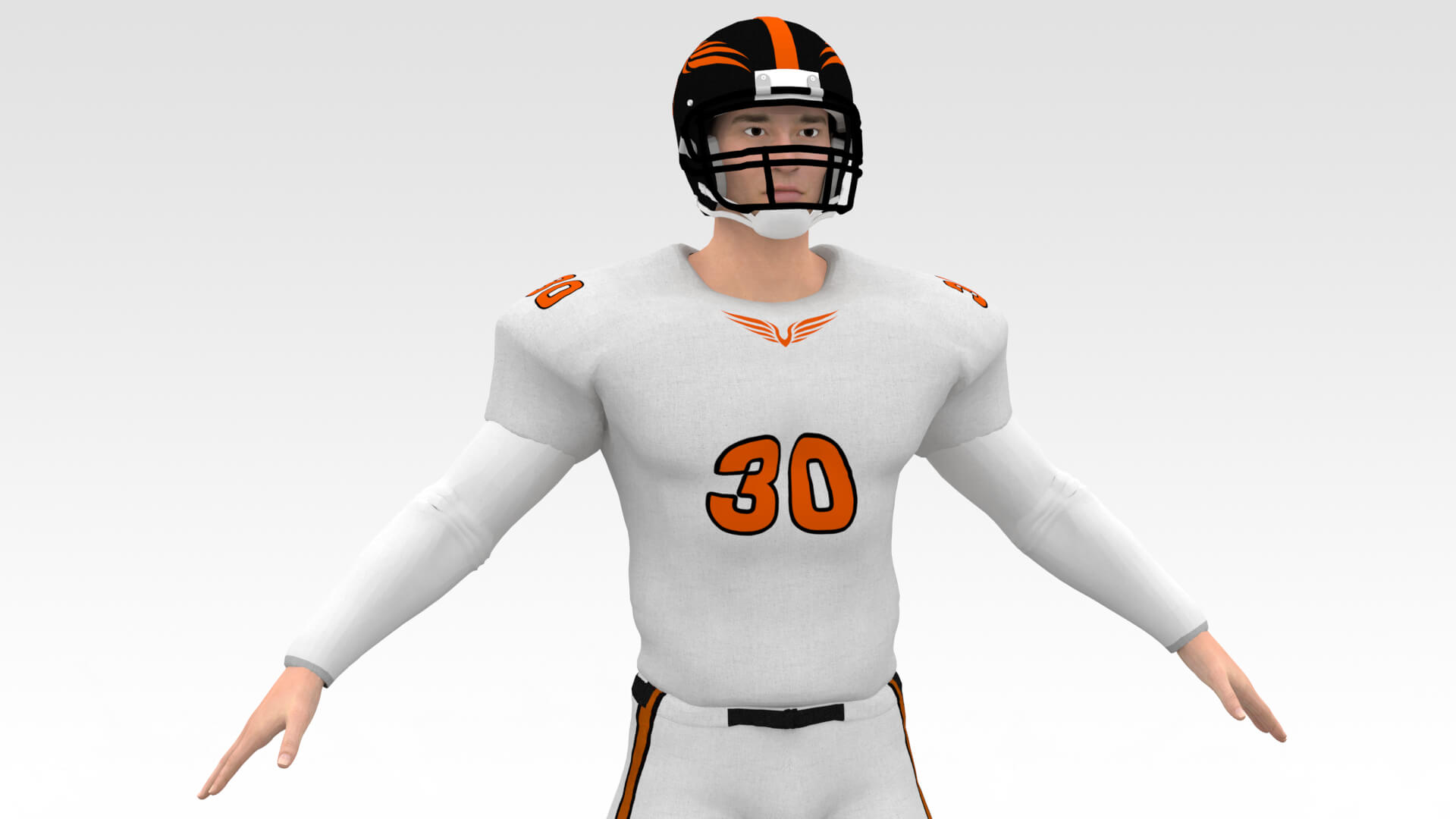 American Football Player - 3D Model by Trish