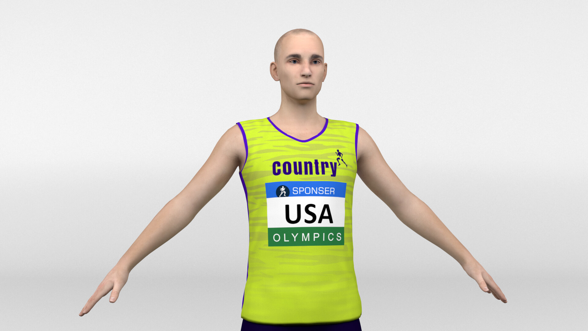 Athlete Runners 4 in 1 - 3D Model by Trish