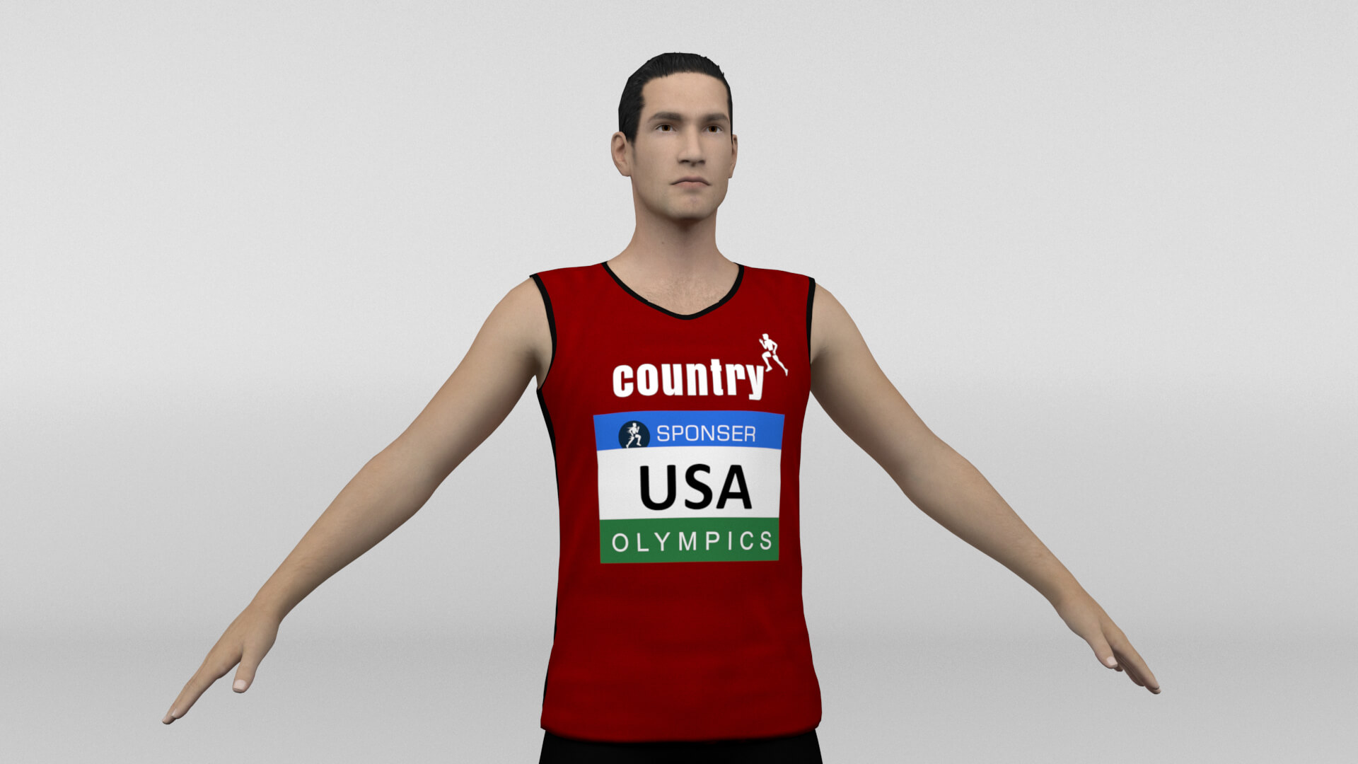 Athlete Runners 4 in 1 - 3D Model by Trish