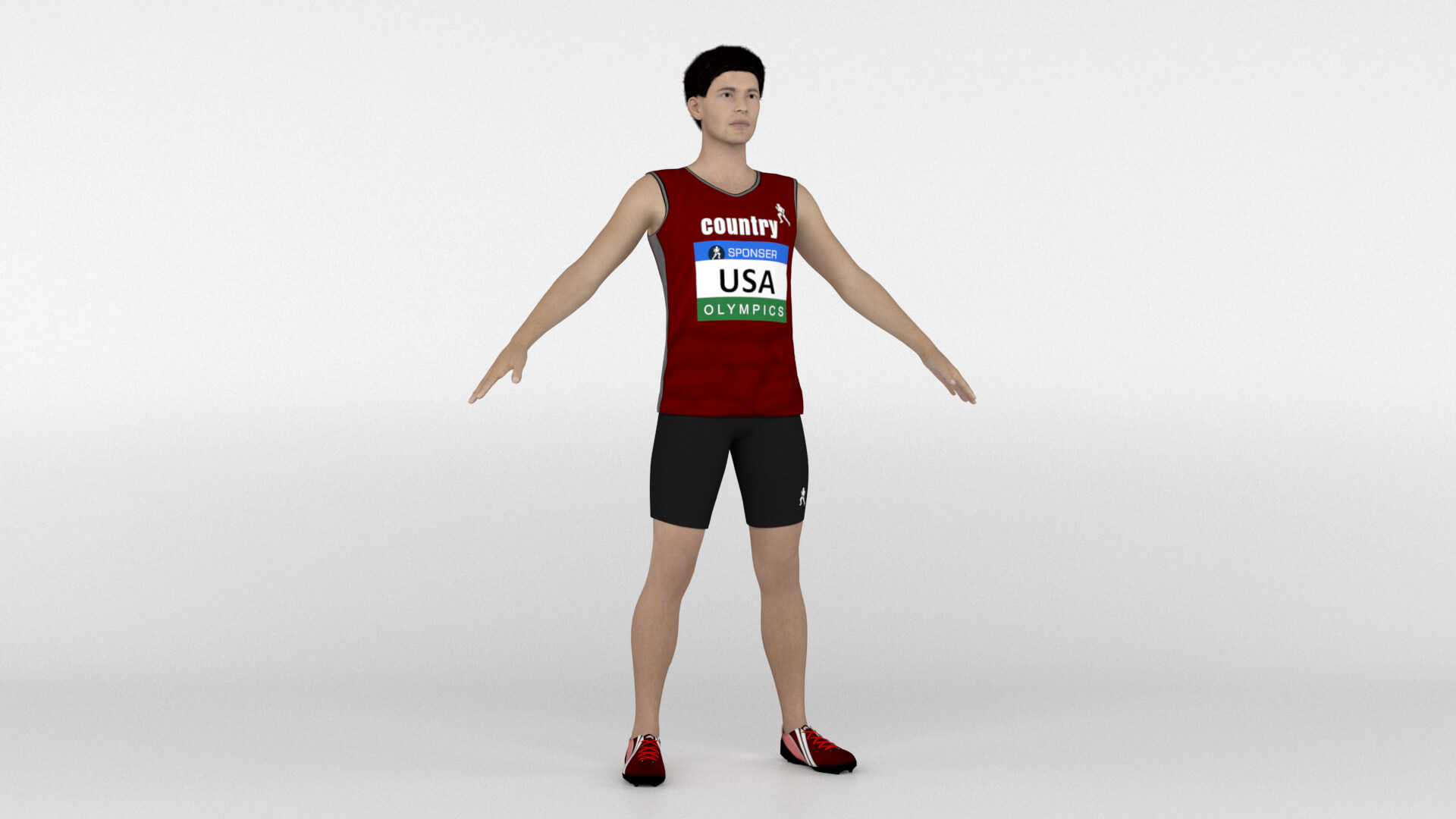 Athlete Runners 8 in 1 - 3D Model by Trish