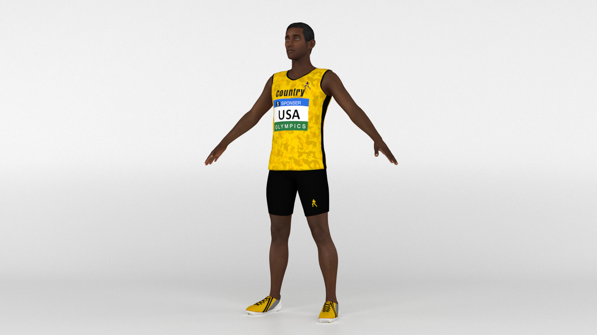 Athletic Runner - Track & Field 3D Model by Trish