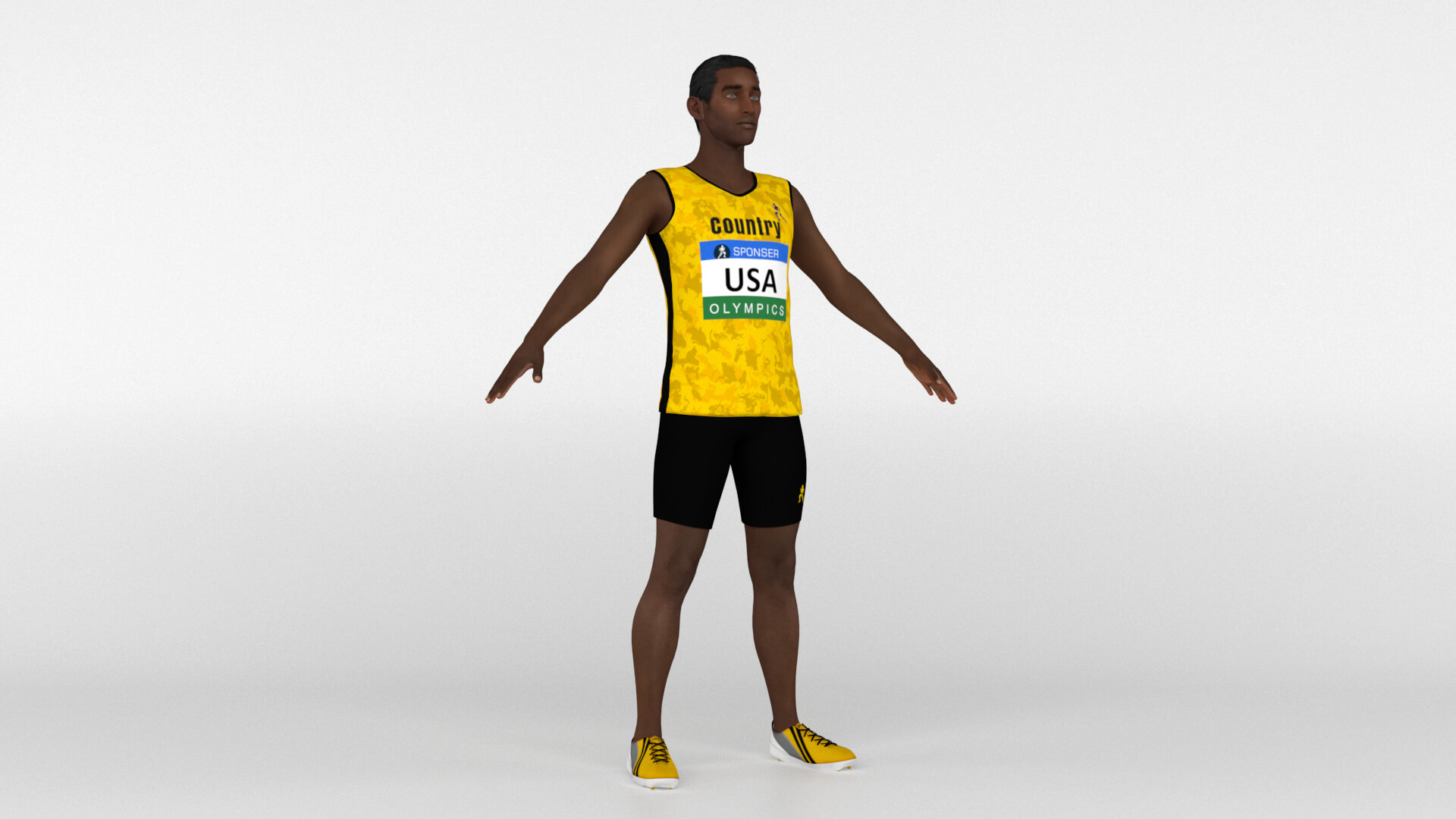 Athletic Runner - Track & Field 3D Model by Trish