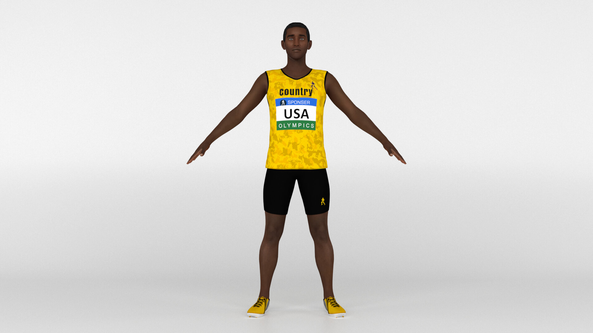 Athletic Runner - Track & Field 3D Model by Trish