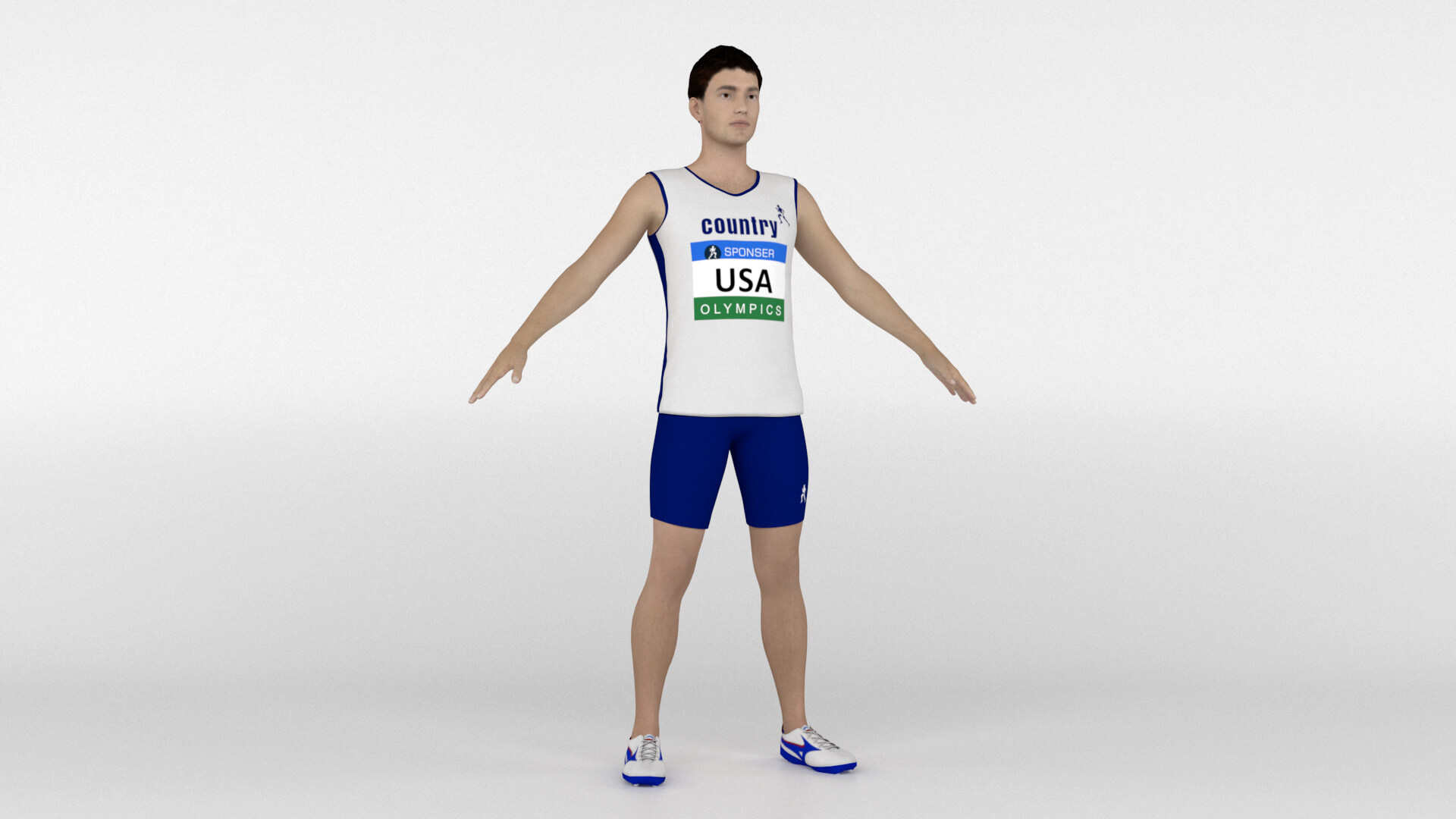 Athletic Runner - Track & Field 3D Model by Trish
