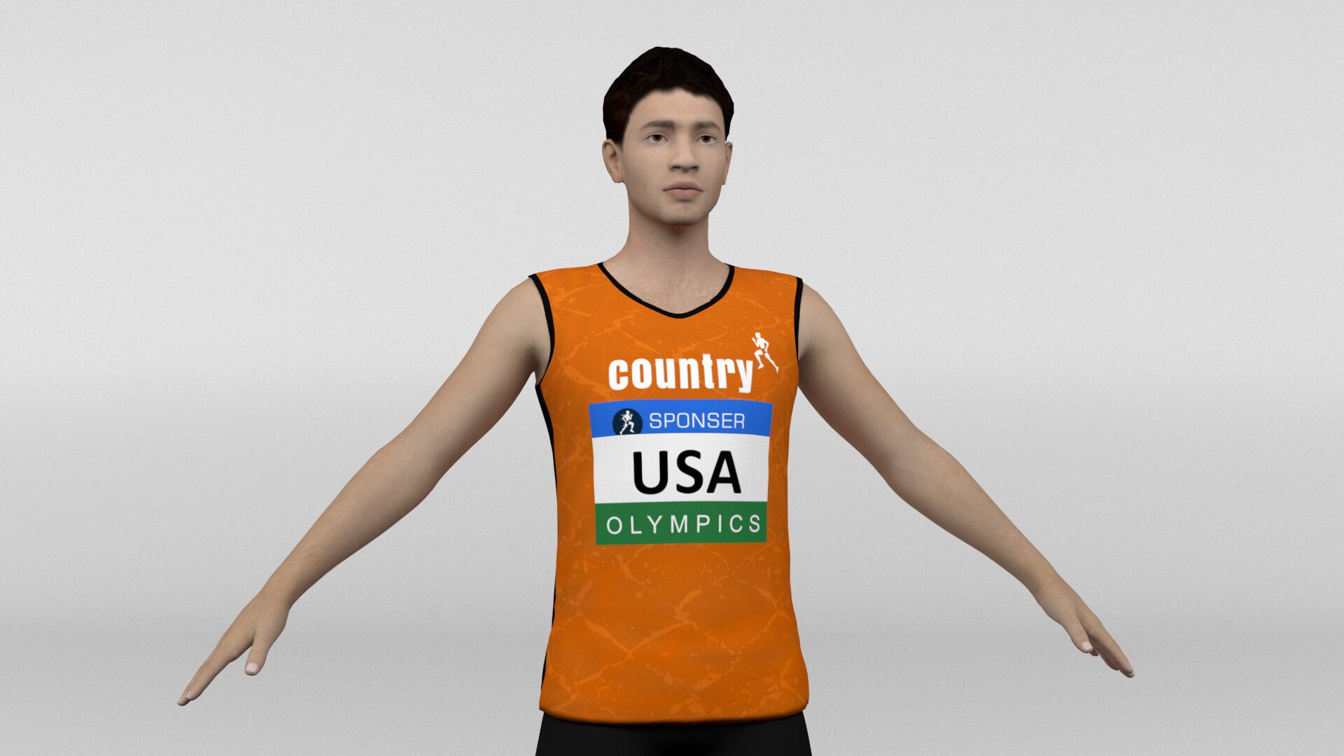 Athletic Runner - Track & Field 3D Model by Trish