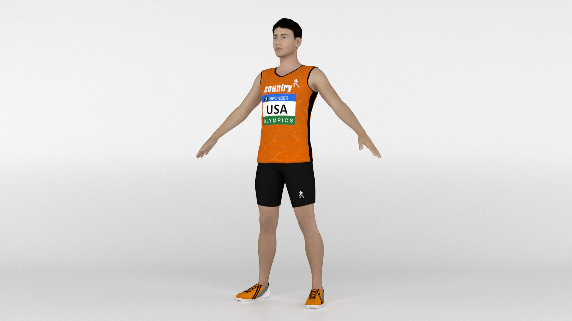 Athletic Runner - Track & Field 3D Model by Trish