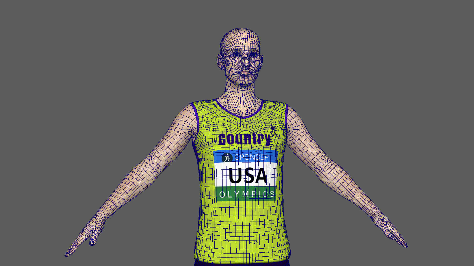 Athletic Runner - Track & Field 3D Model by Trish