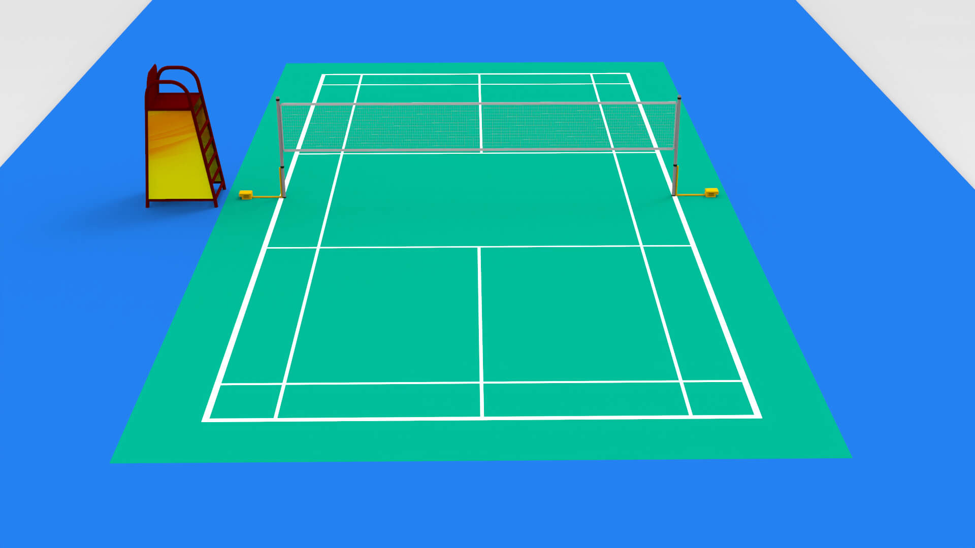 Badminton Court - 3D Model by Trish