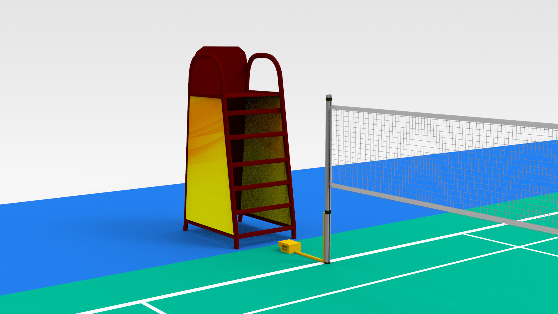 Badminton Court - 3D Model by Trish