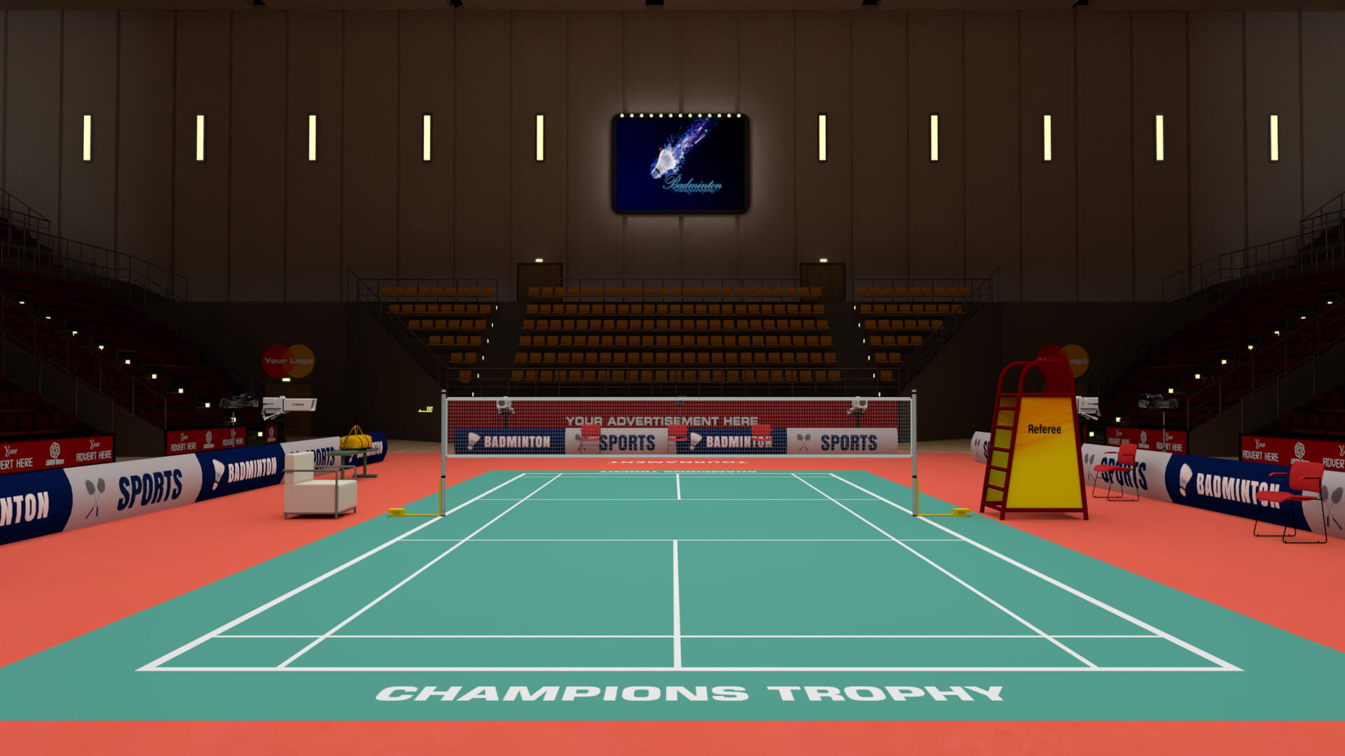 Badminton Stadium - 3D Model by Trish