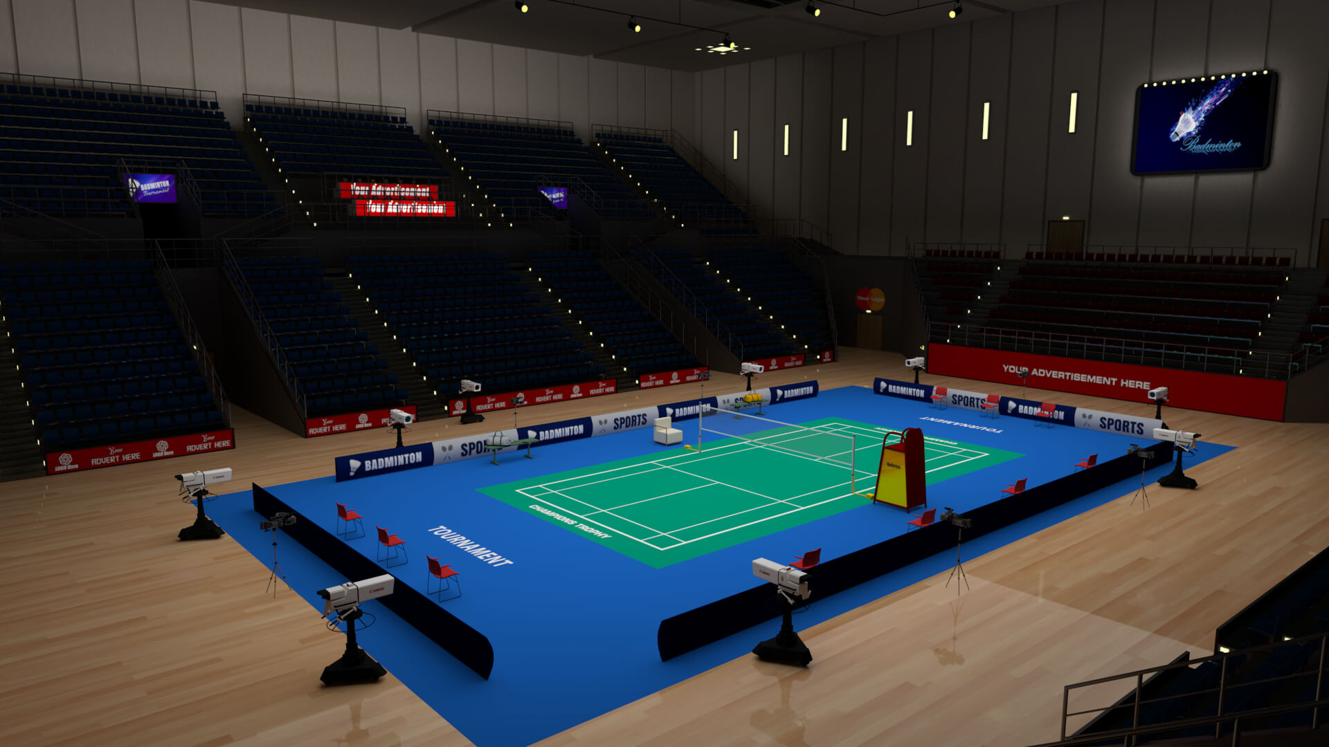 Badminton Stadium - 3D Model by Trish