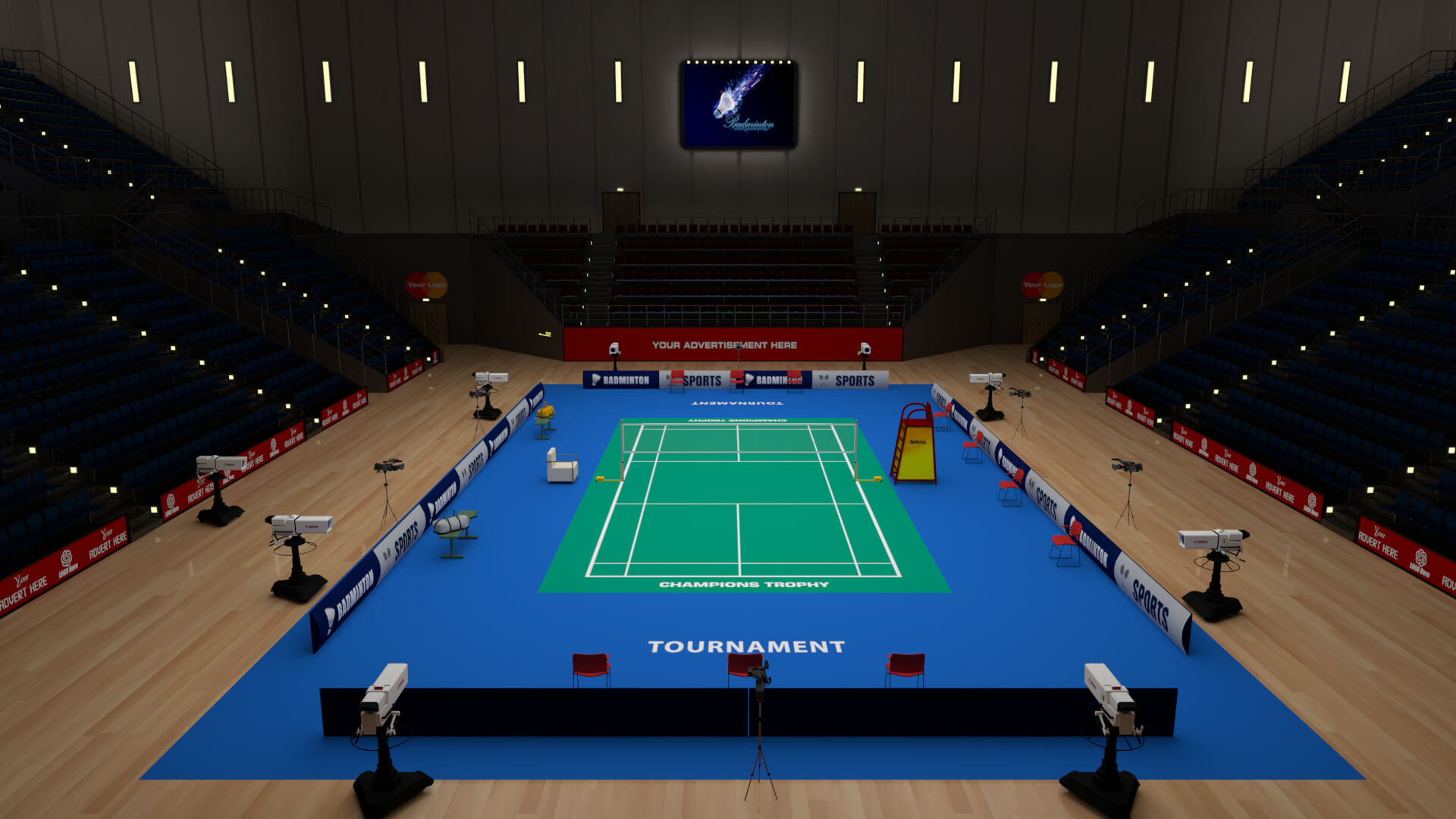 Badminton Stadium - 3D Model by Trish