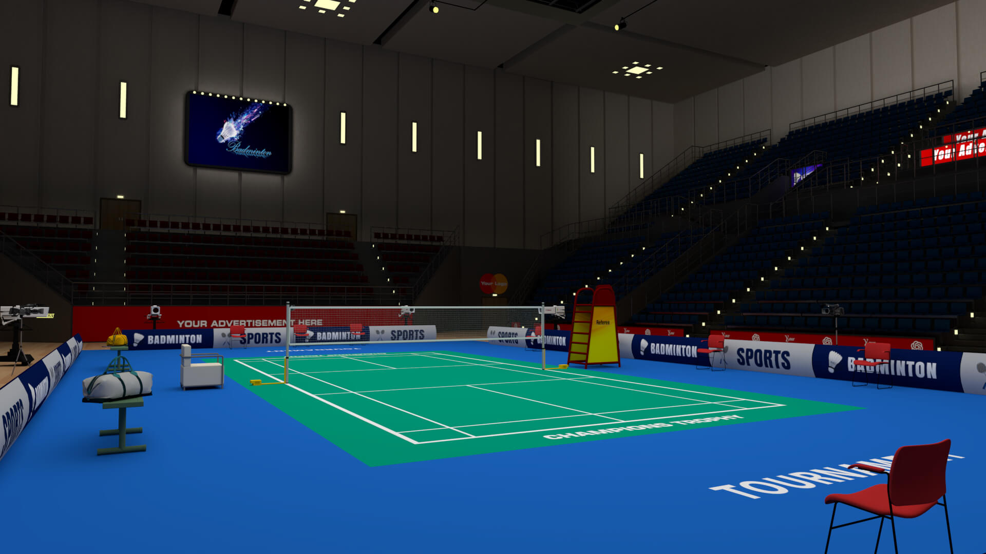 Badminton Stadium - 3D Model by Trish