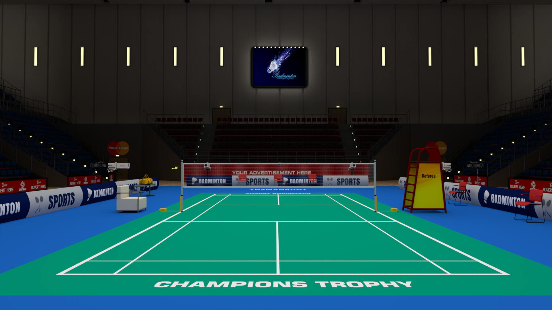 Badminton Stadium - 3D Model by Trish