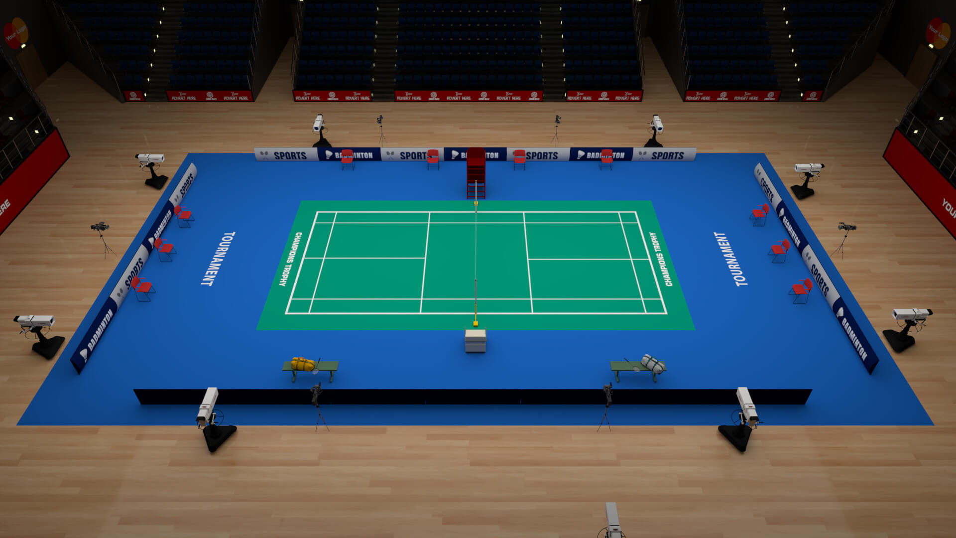 Badminton Stadium - 3D Model by Trish