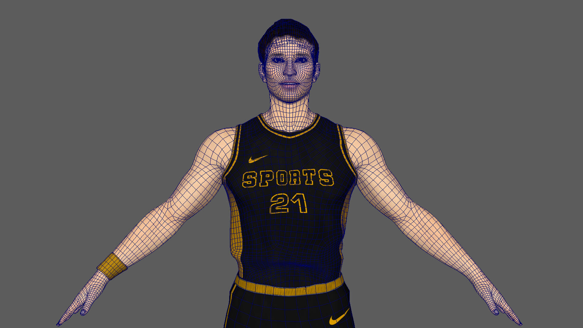Basketball Player - Black Dress 3D Model by Trish