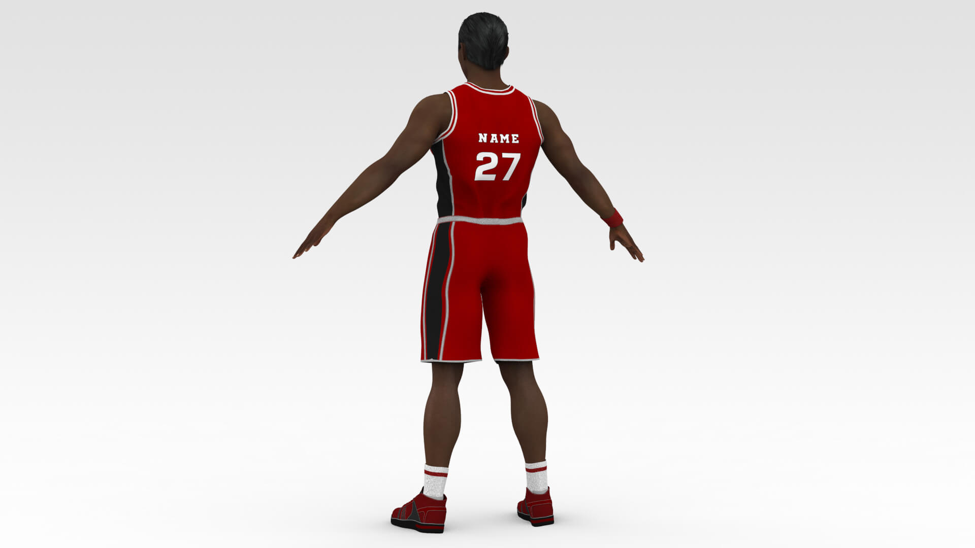 Basketball Player - Red Dress 3D Model by Trish