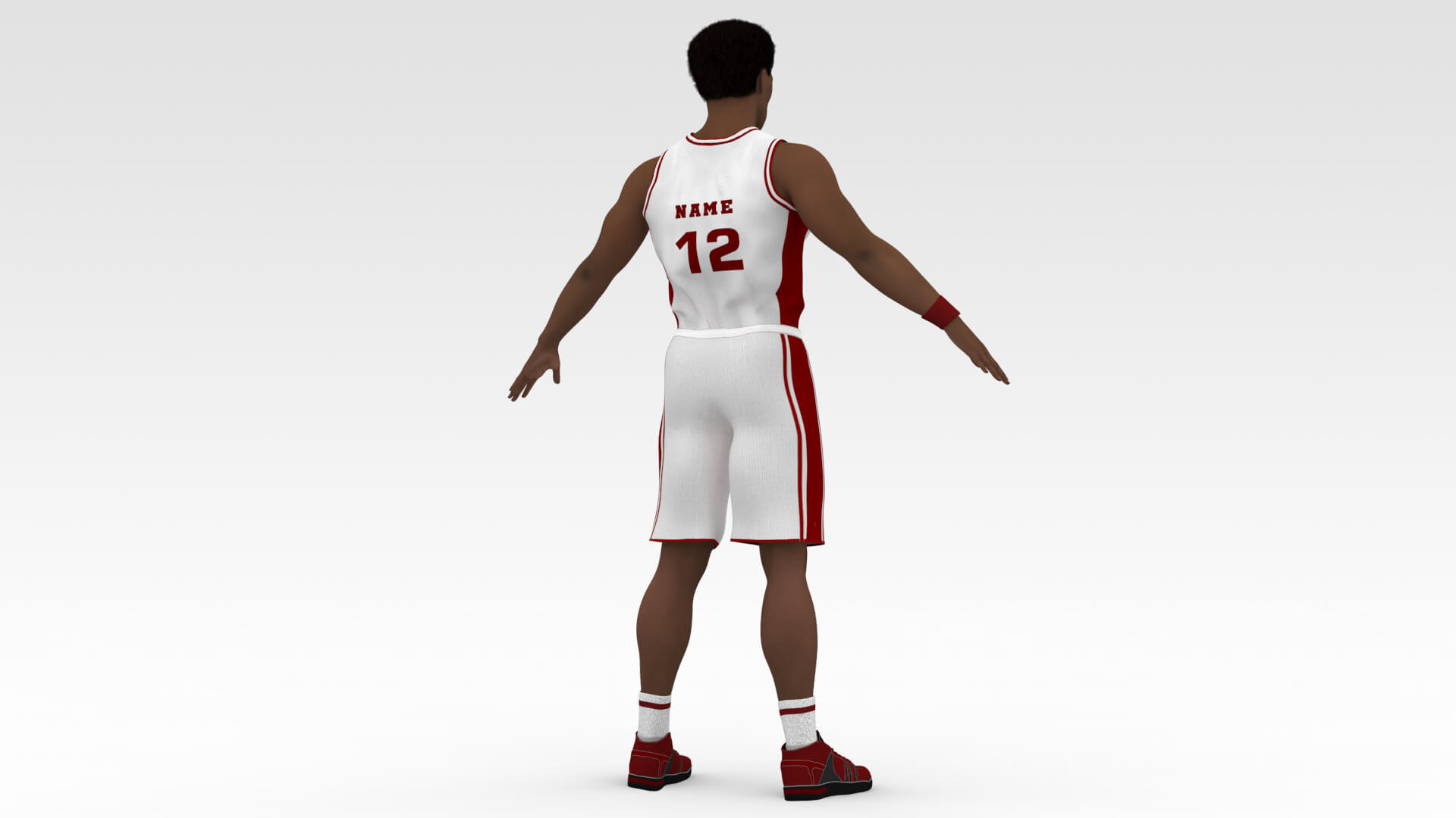 Basketball Player - White Dress 3D Model by Trish