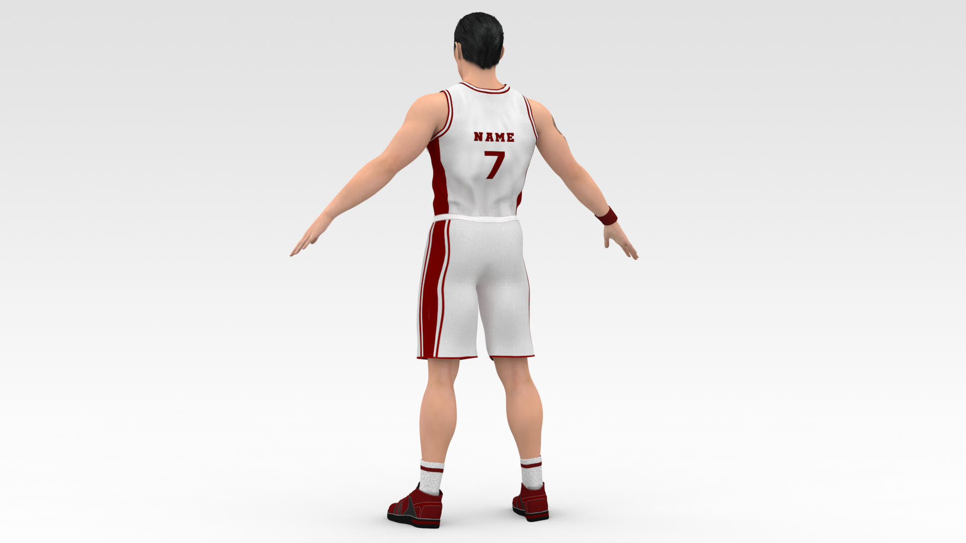 Basketball Player - White Dress 3D Model by Trish