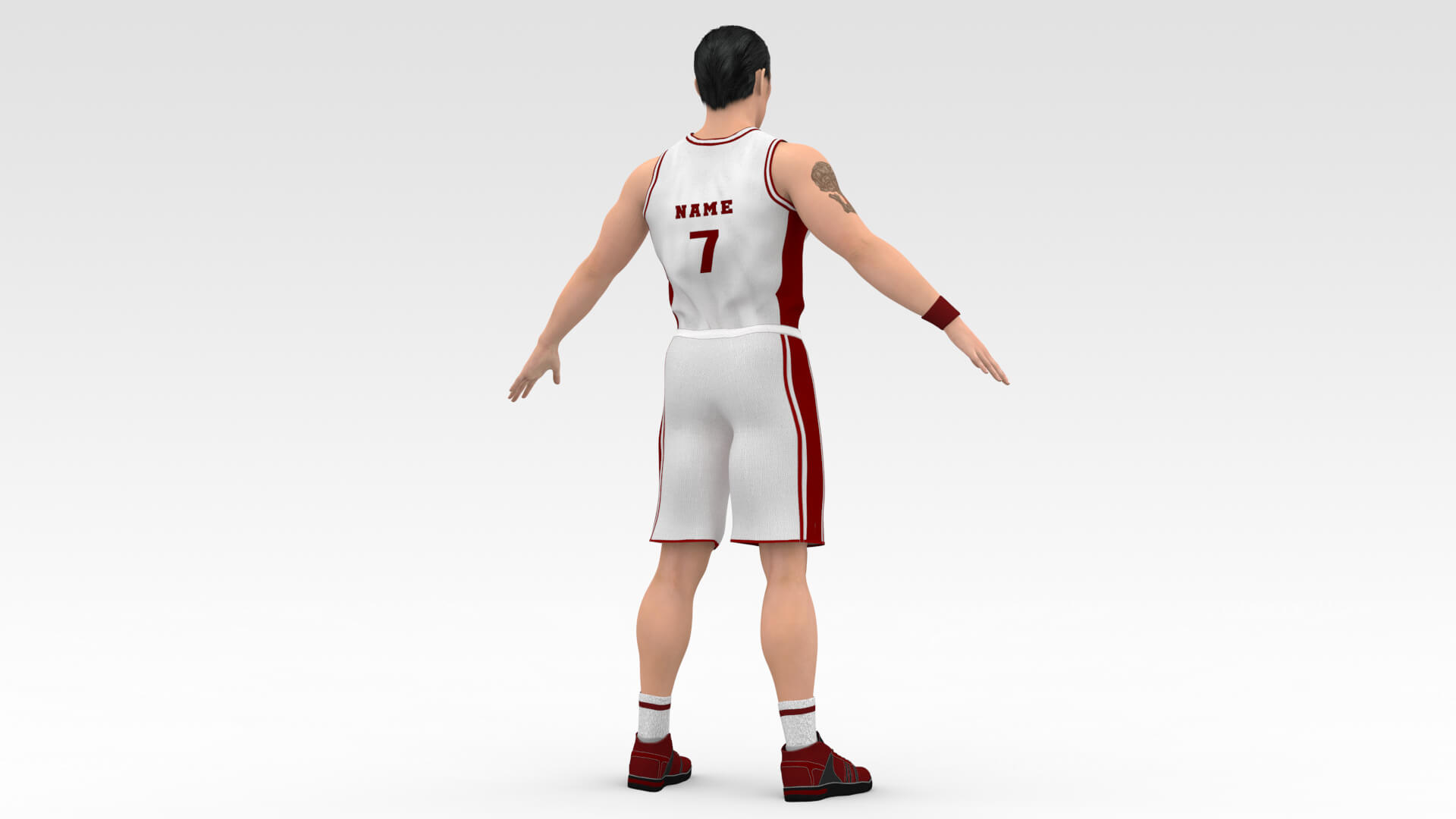 Basketball Player - White Dress 3D Model by Trish
