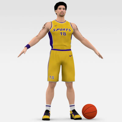 Basketball Player - Yellow Dress 3D Model by Trish