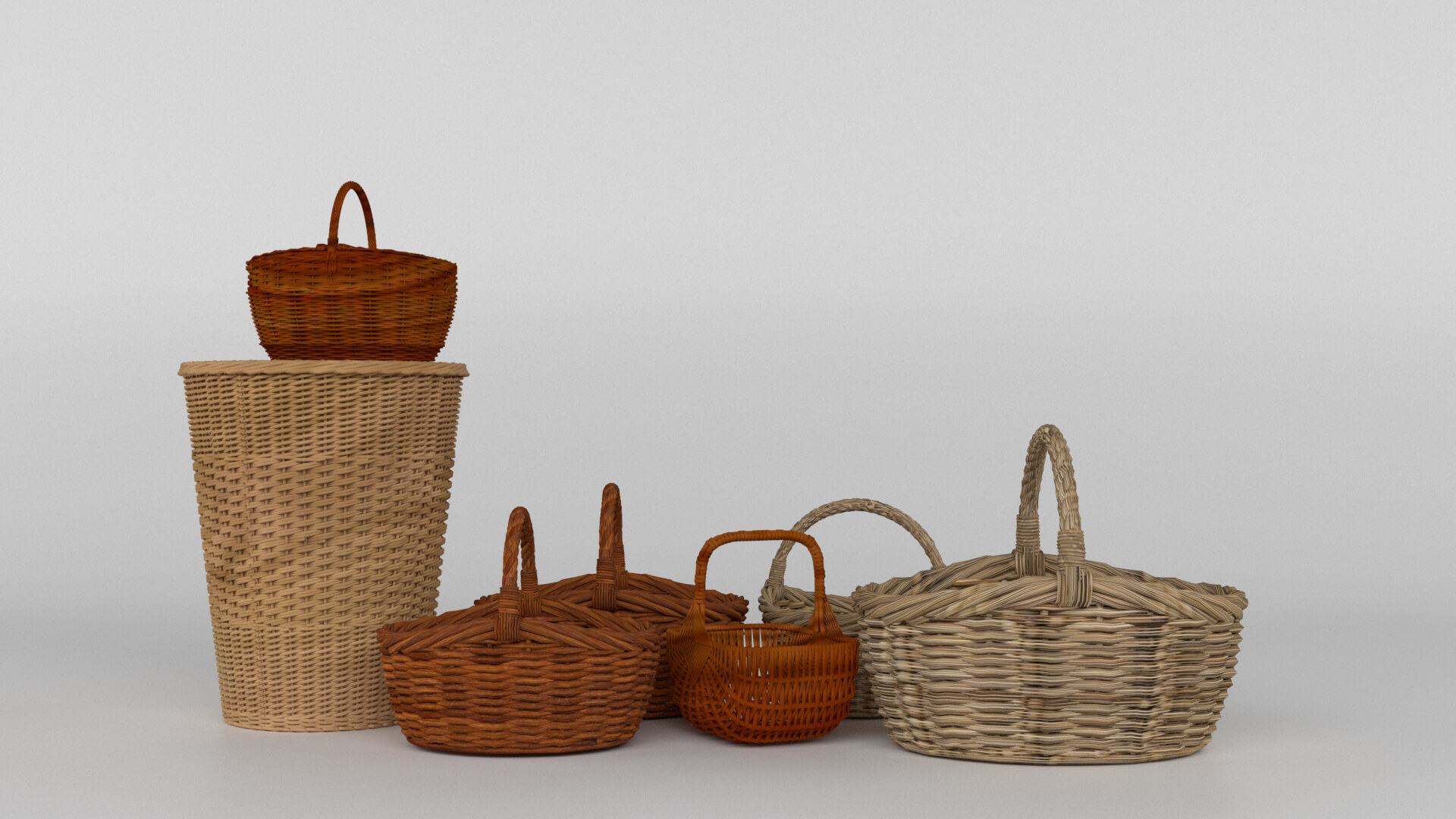 Baskets - Laundry & Food Baskets 3D Model by Trish