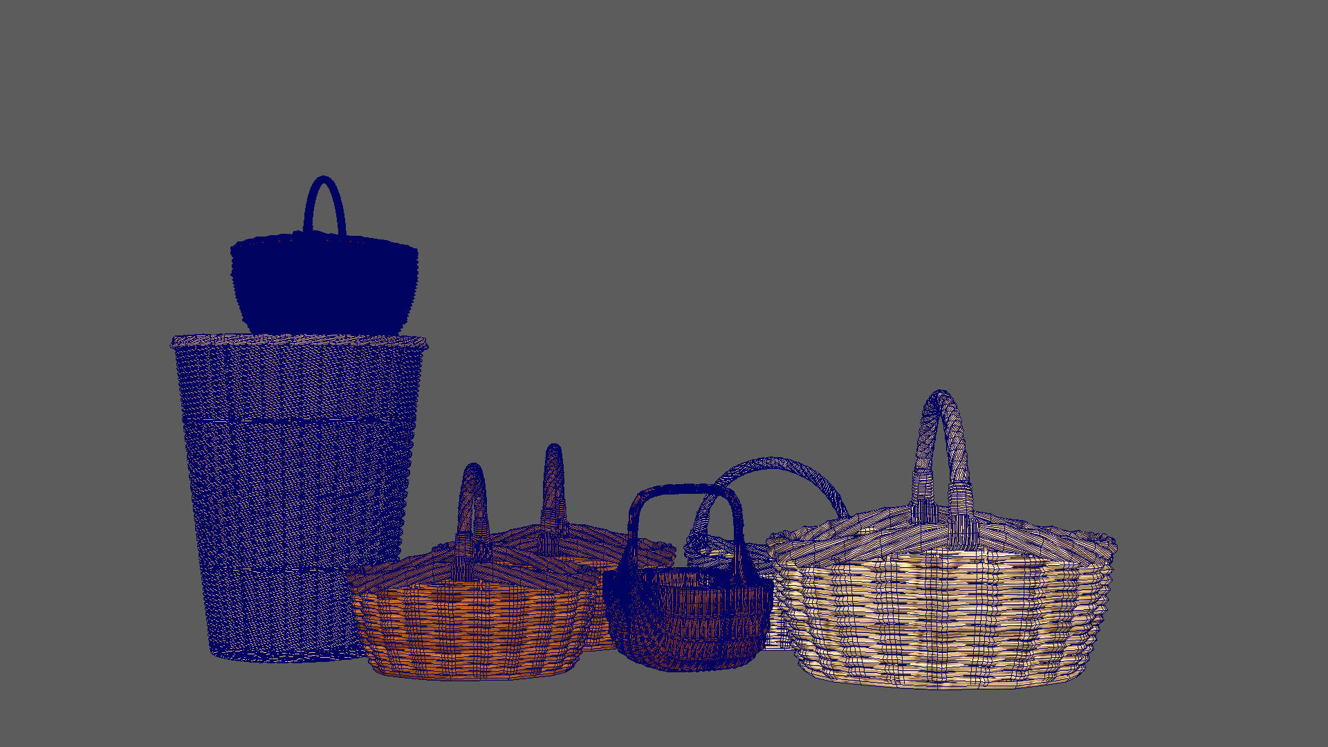 Baskets - Laundry & Food Baskets 3D Model by Trish