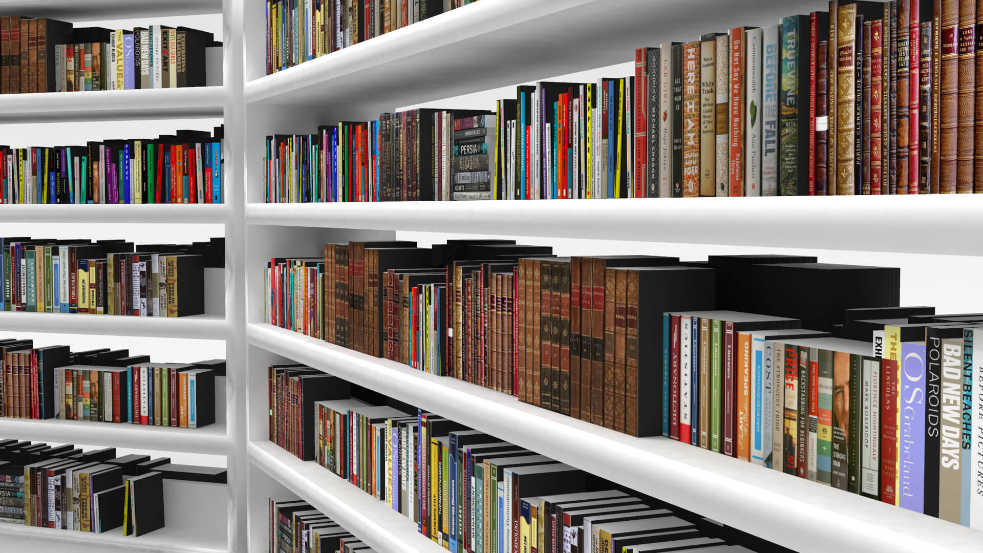 Bookrack - Bookshelf 3D Model by Trish