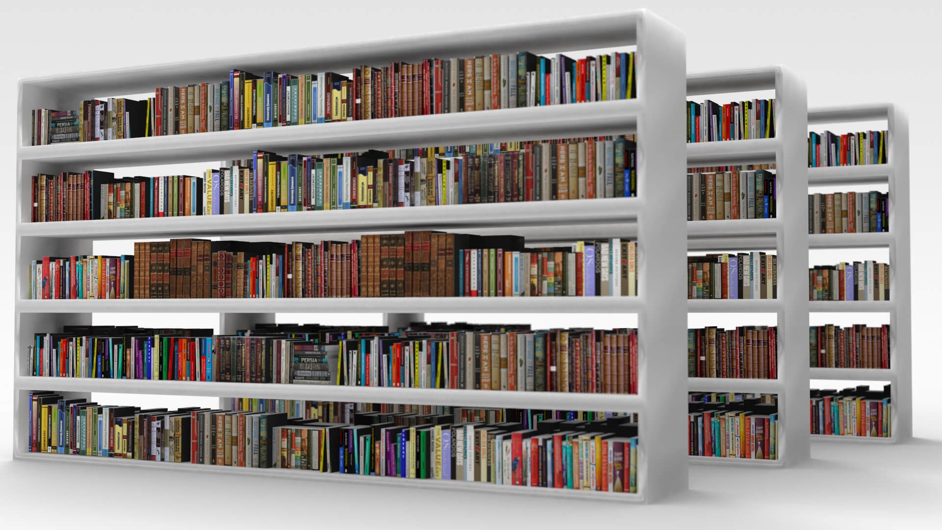 Bookrack - Bookshelf 3D Model by Trish