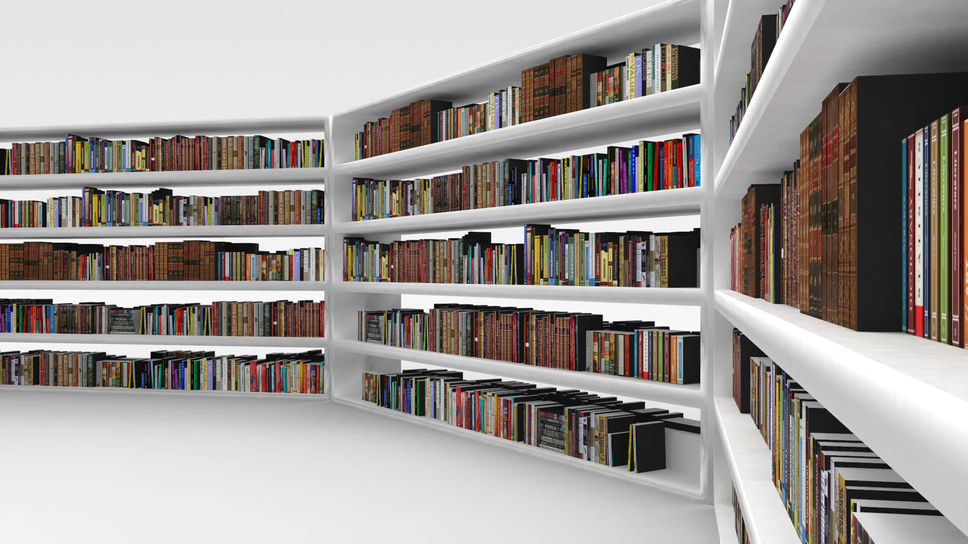 Bookrack - Bookshelf 3D Model by Trish