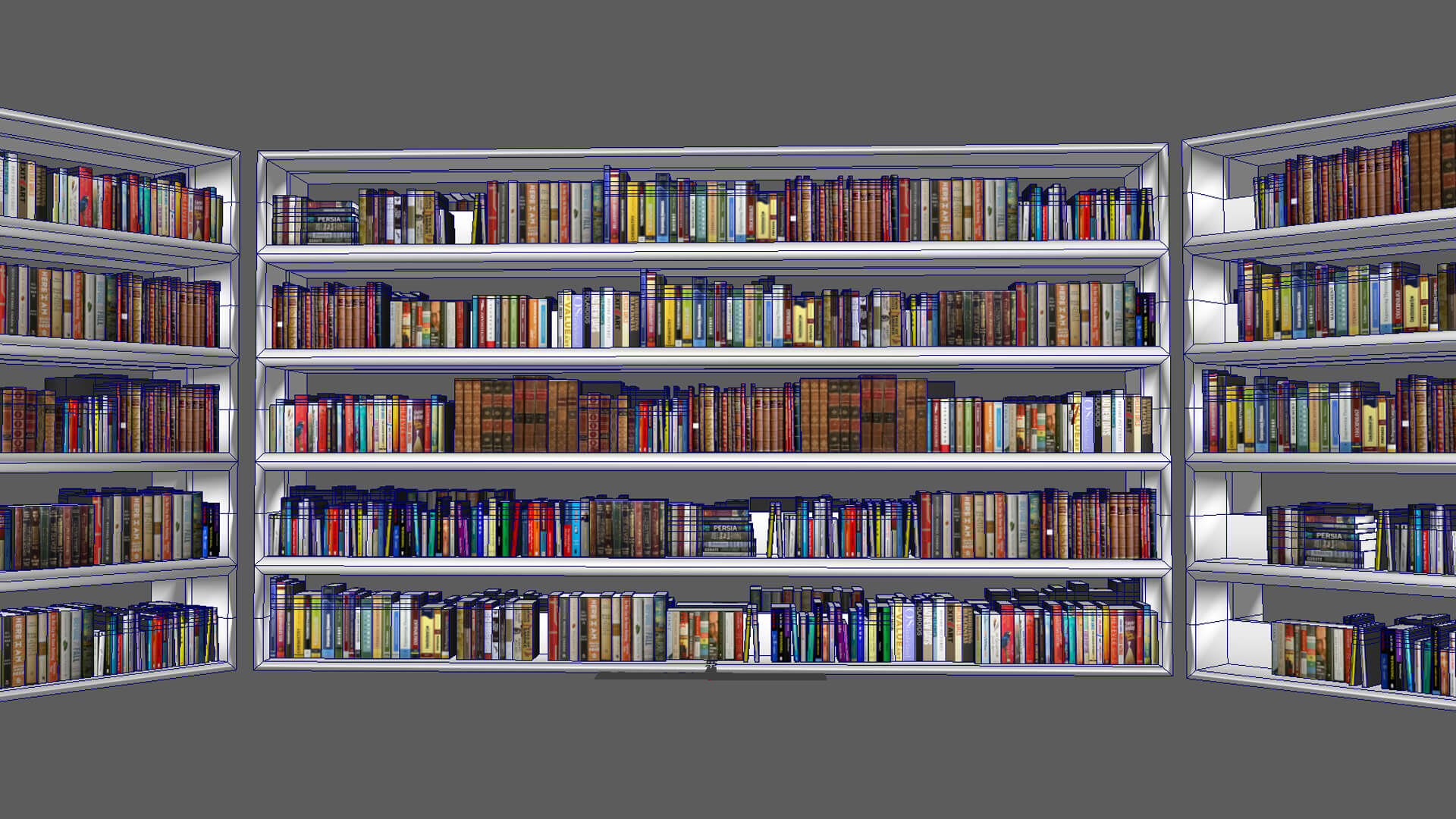 Bookrack - Bookshelf 3D Model by Trish
