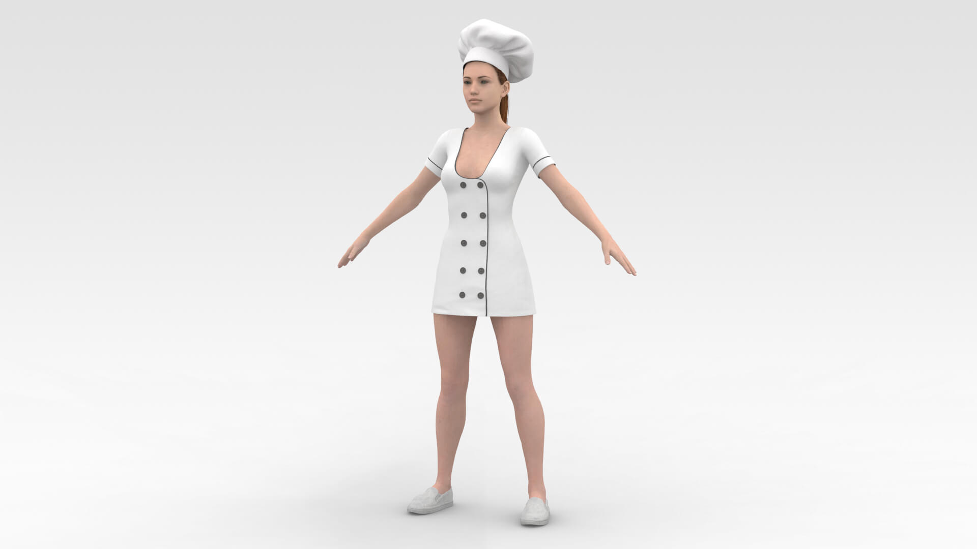 Chef - Female Restaurant Chef 3D Model by Trish
