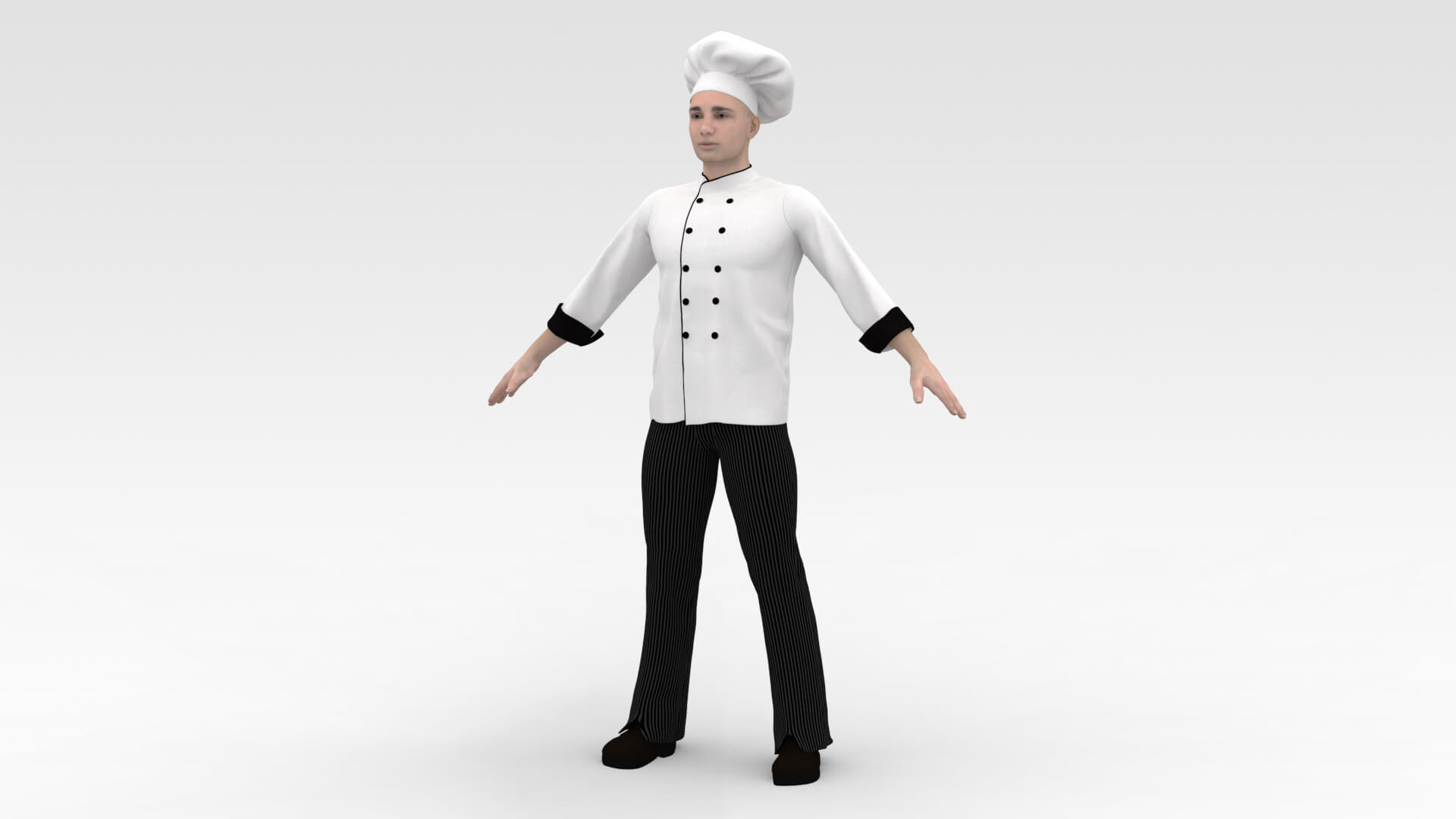 Chef - Male Restaurant Chef 3D Model by Trish