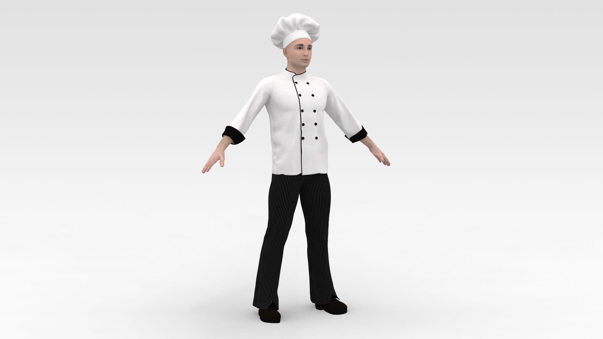 Chef - Male Restaurant Chef 3D Model by Trish