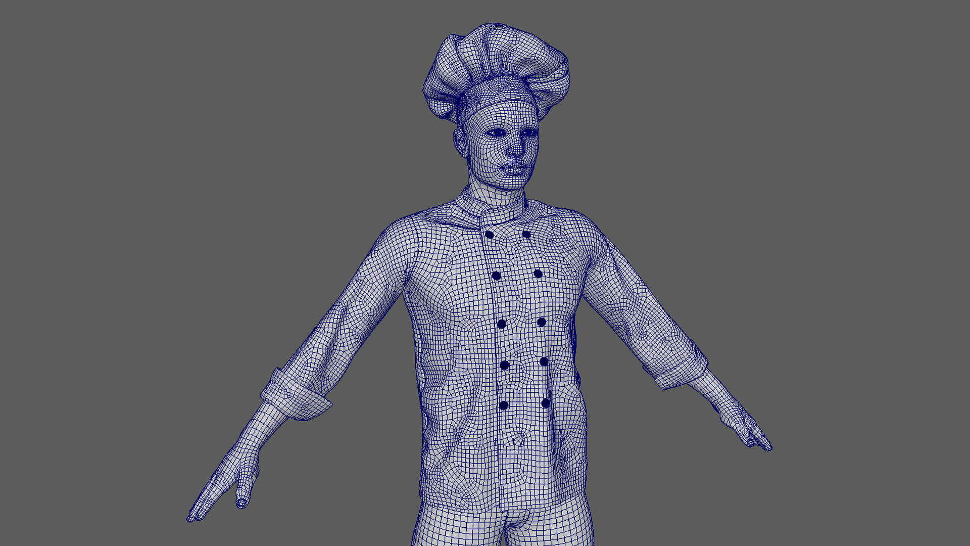 Chef - Male Restaurant Chef 3D Model by Trish