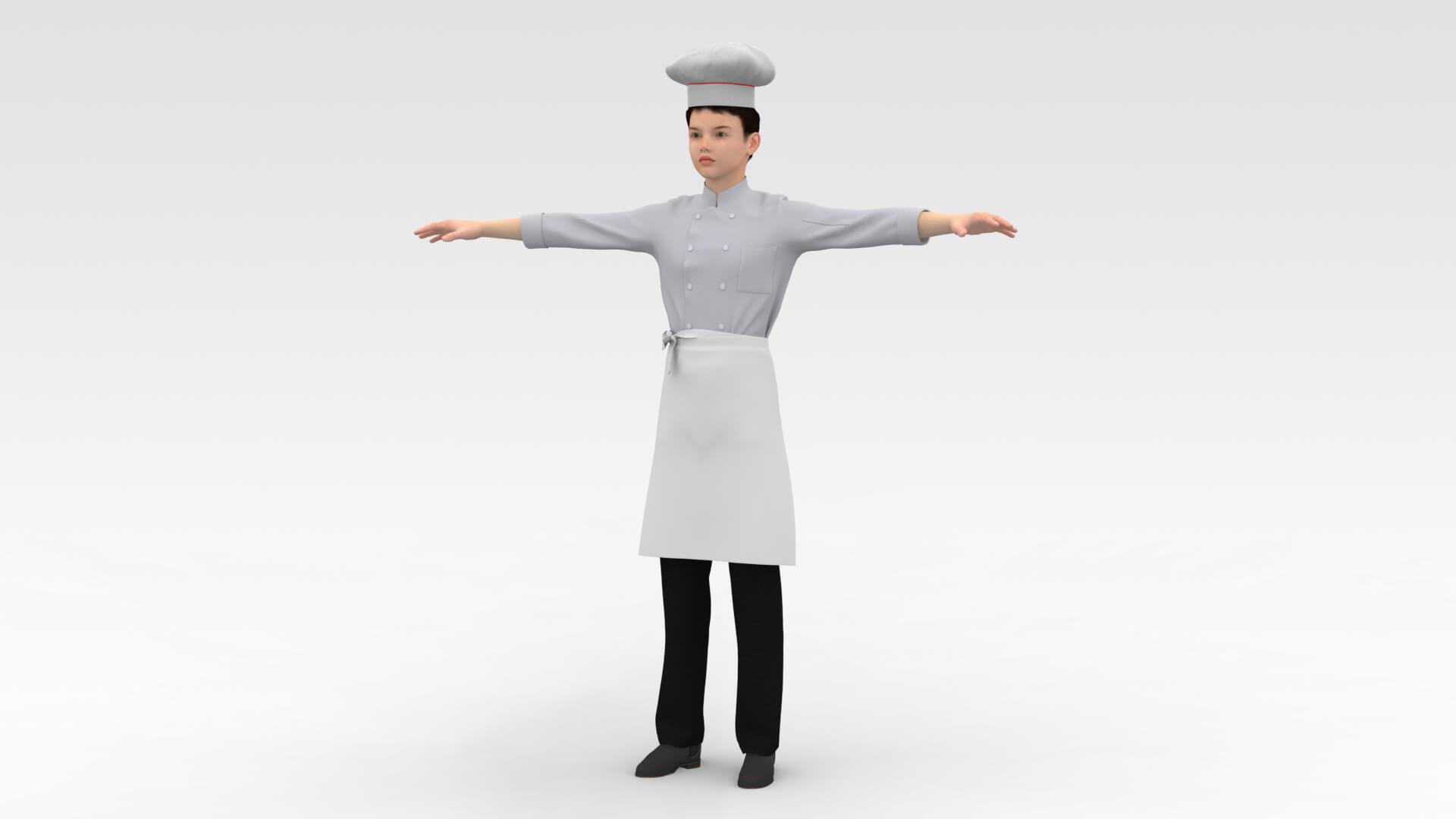 Chef - Male Restaurant Chef 3D Model by Trish