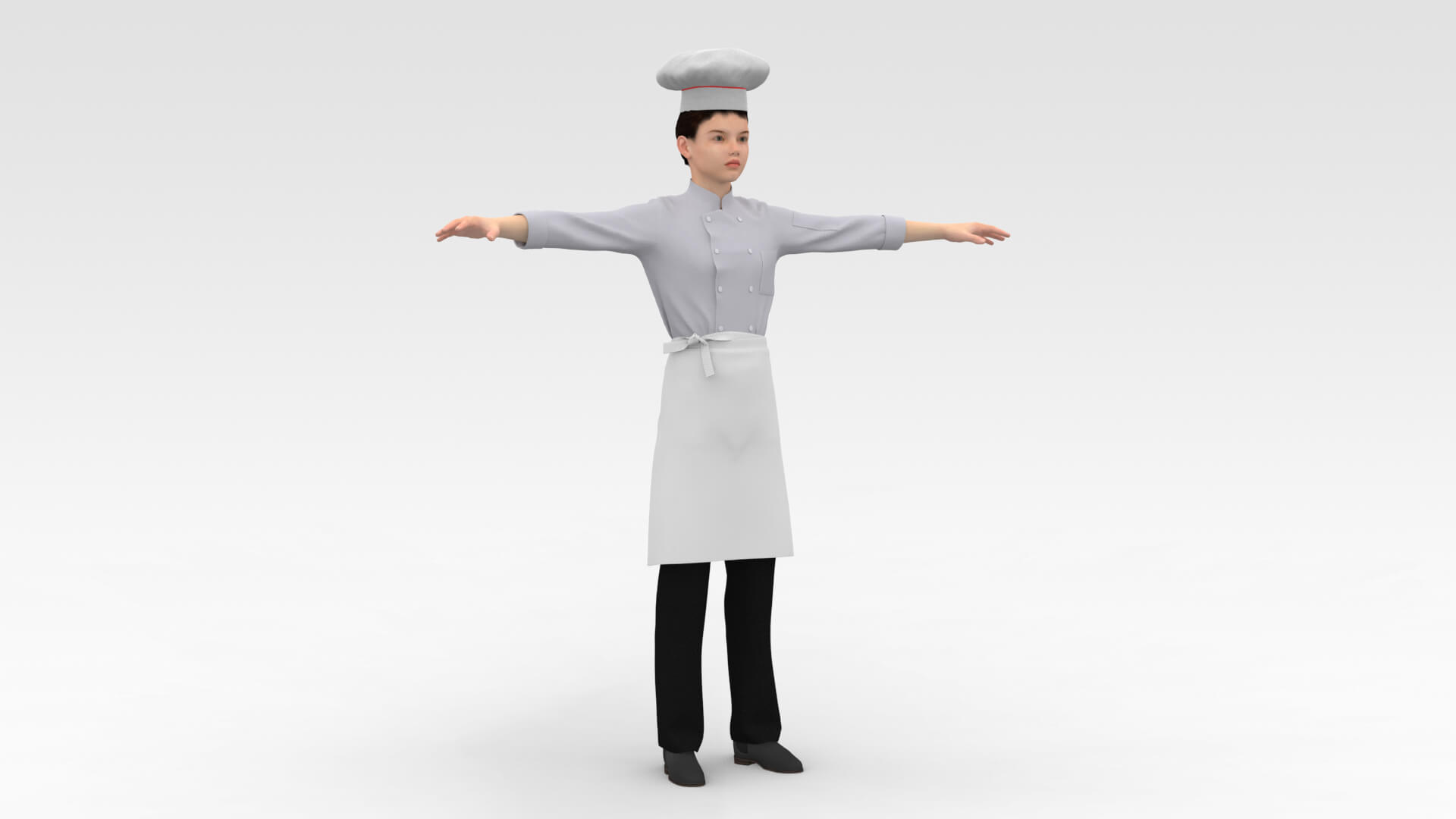 Chef - Male Restaurant Chef 3D Model by Trish